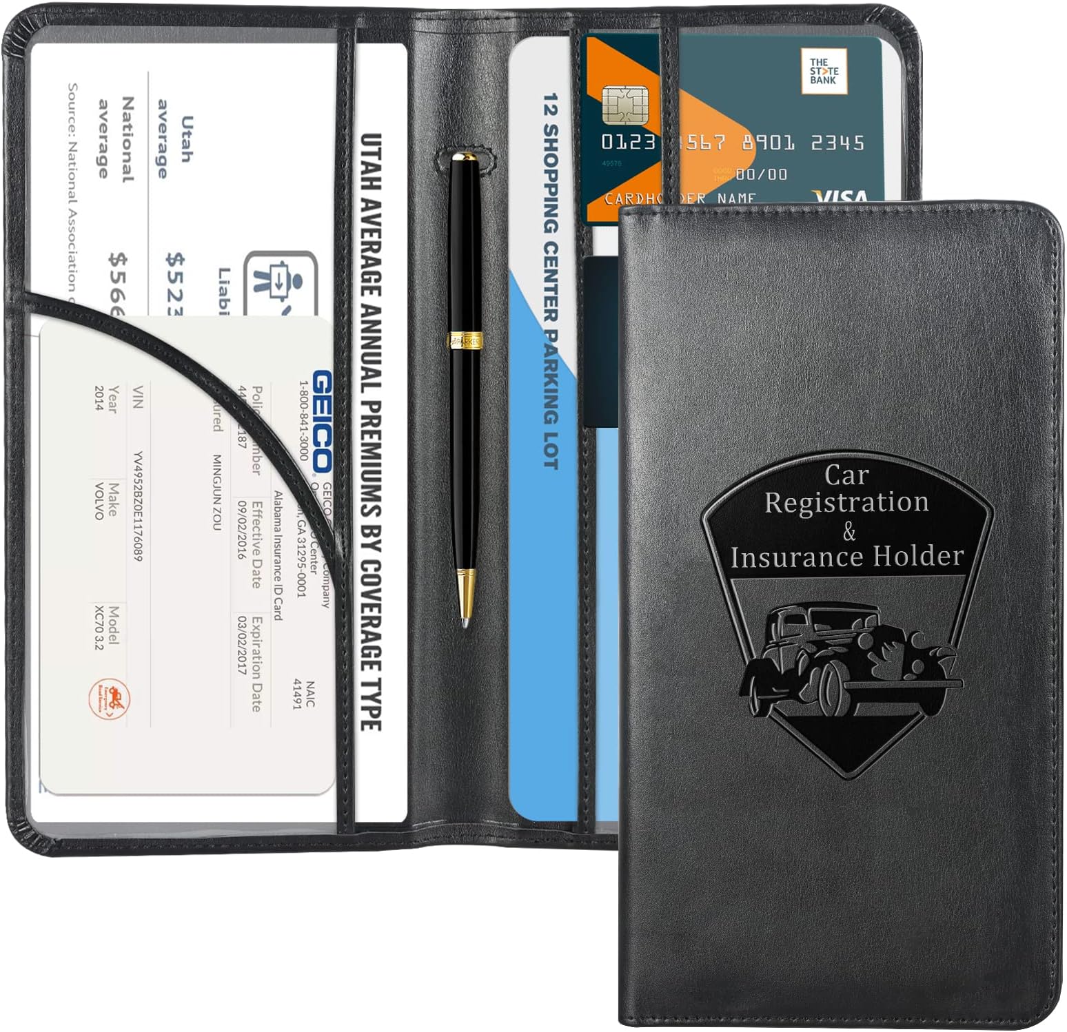 Amazon.com: LumiMokki Premium Car Registration & Insurance Card Holder ...