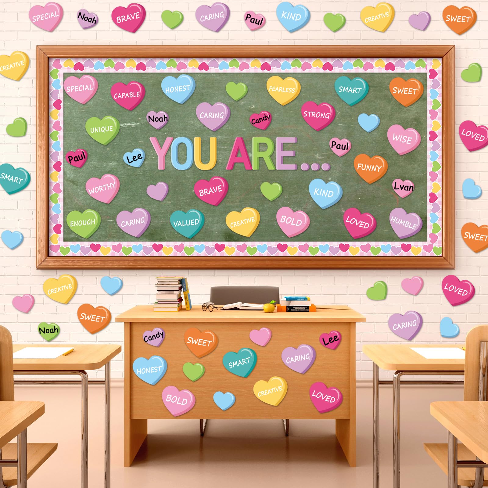Snapklik.com : Gisgfim Valentines Day Candy Heart Bulletin Board ...