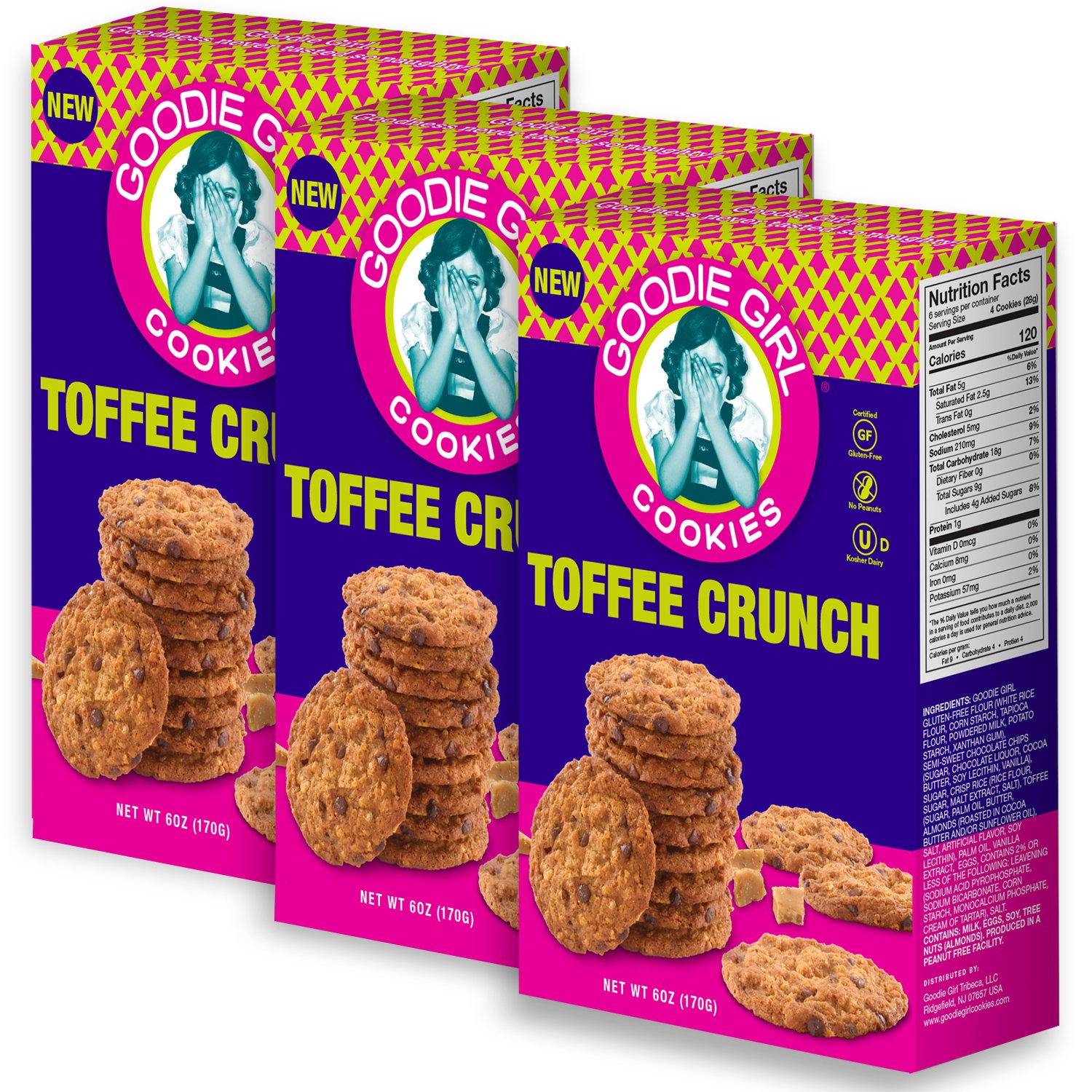 Goodie Girl Cookies Toffee Crunch Gluten Free Cookies Peanut Free ...