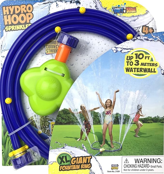 Amazon.com: Hydro Hoop Sprinkler Ring, Kids Backyard Splashing Water ...