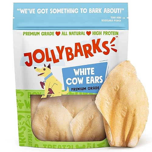 Jolly Barks Cow Ears for Dogs (12 Pack) - White Whole Cow Ears, All ...