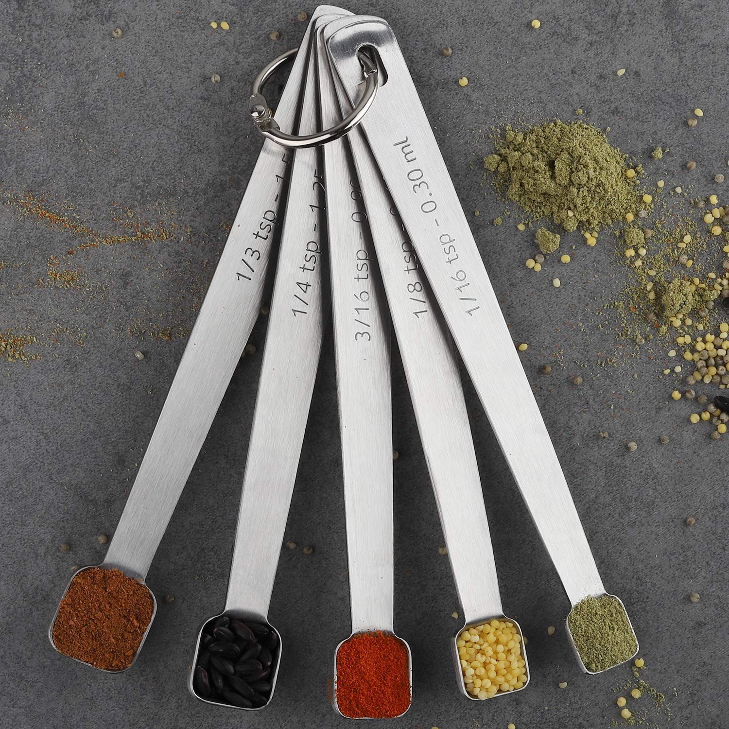 Snapklik.com : Measuring Spoons Set Mini Stainless Steel Measuring ...