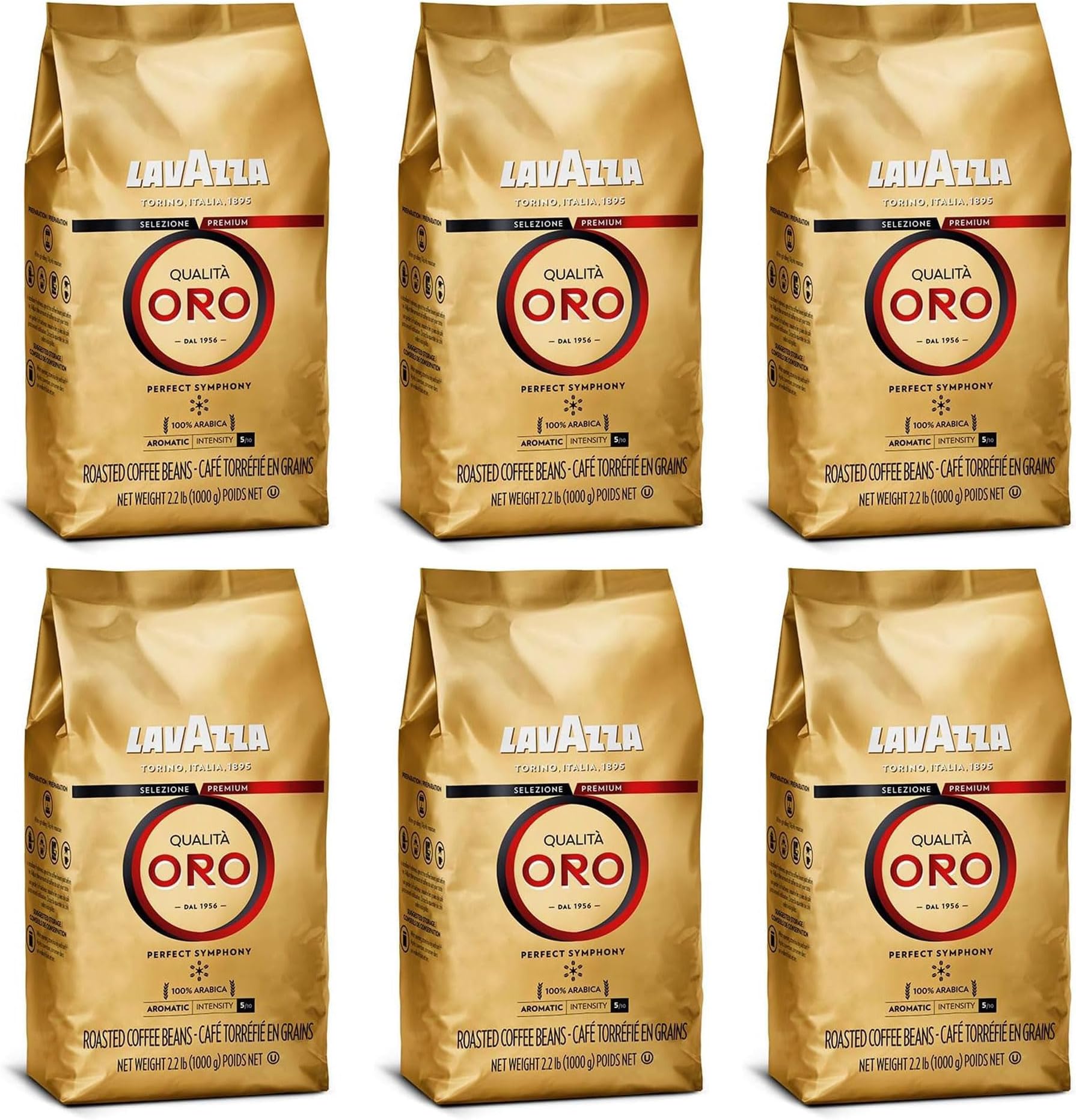 Amazon.com : Lavazza Qualità Oro Whole Bean Coffee Blend, Medium Roast ...