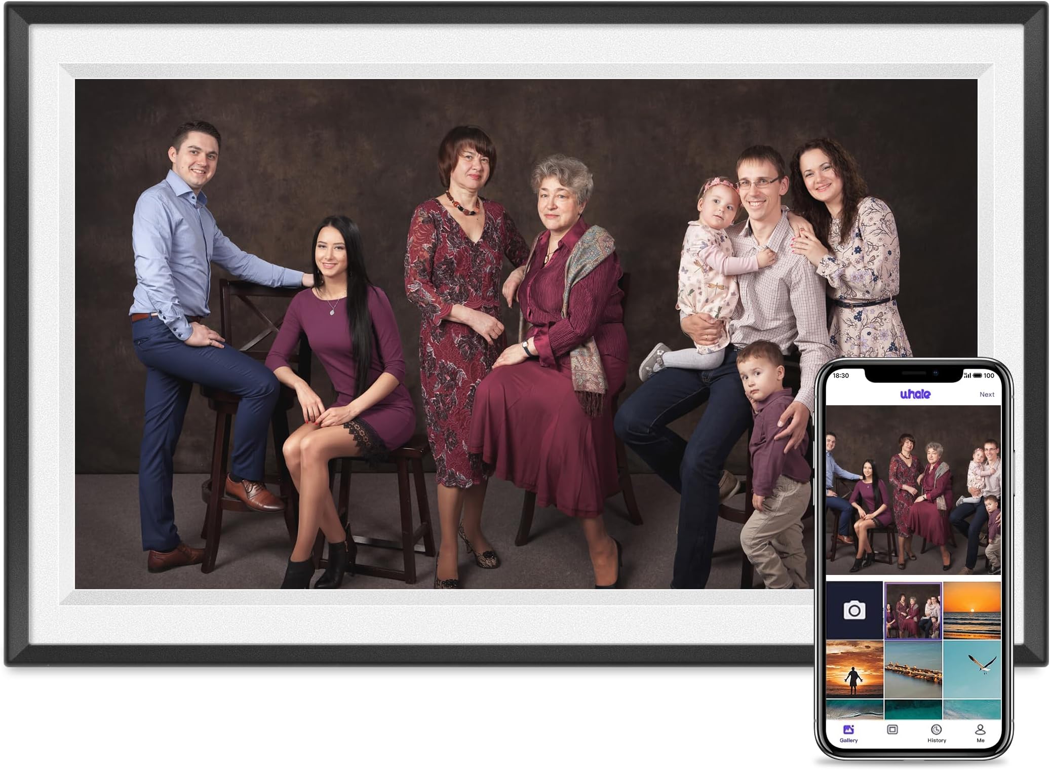 Amazon.com : FRAMEO 15.6'' WiFi Digital Picture Frames 32GB Smart Touch ...