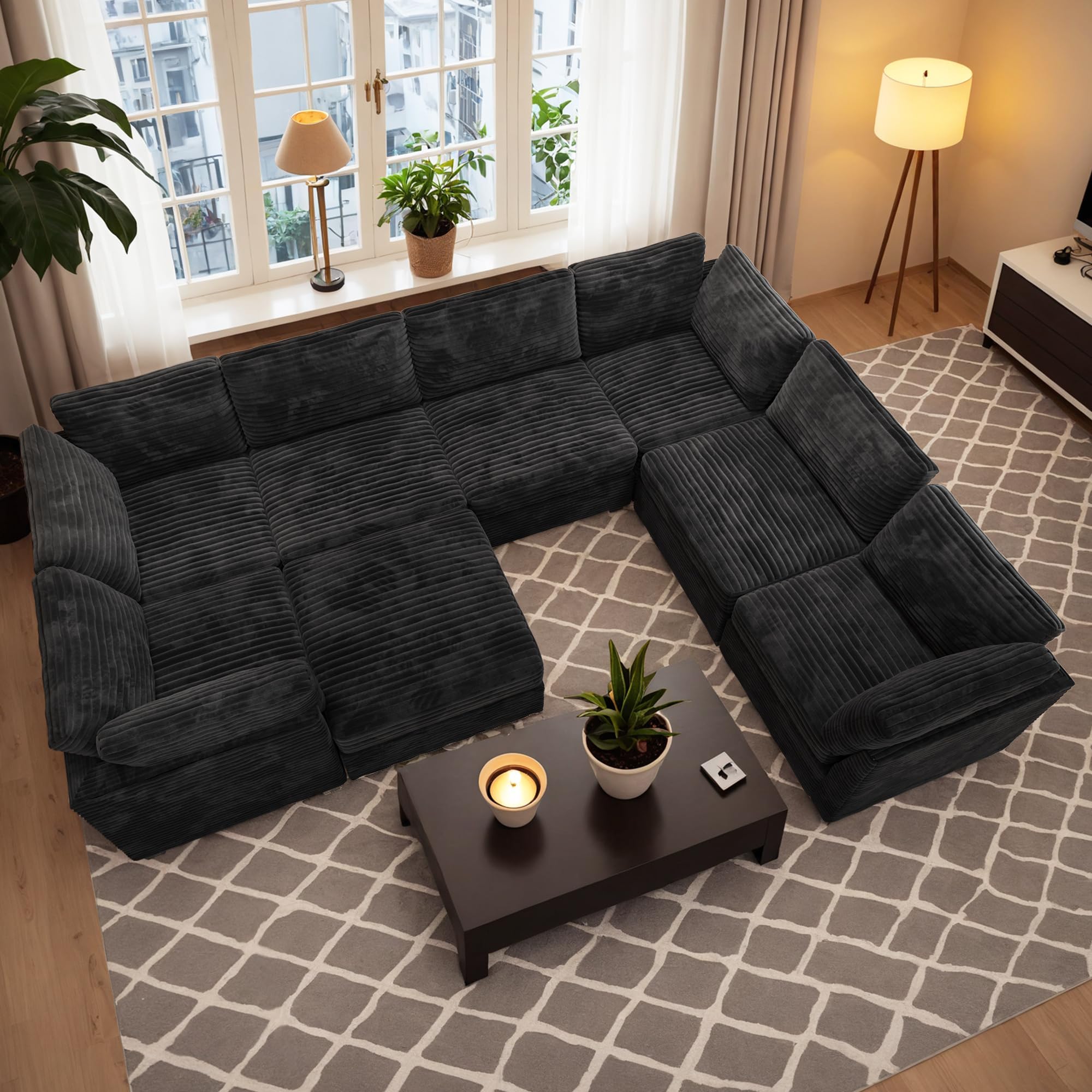 Amazon.com: Luxury Modular Sectional Sofa Couch - Oversized U Shaped Cloud Couch for Living Room ...