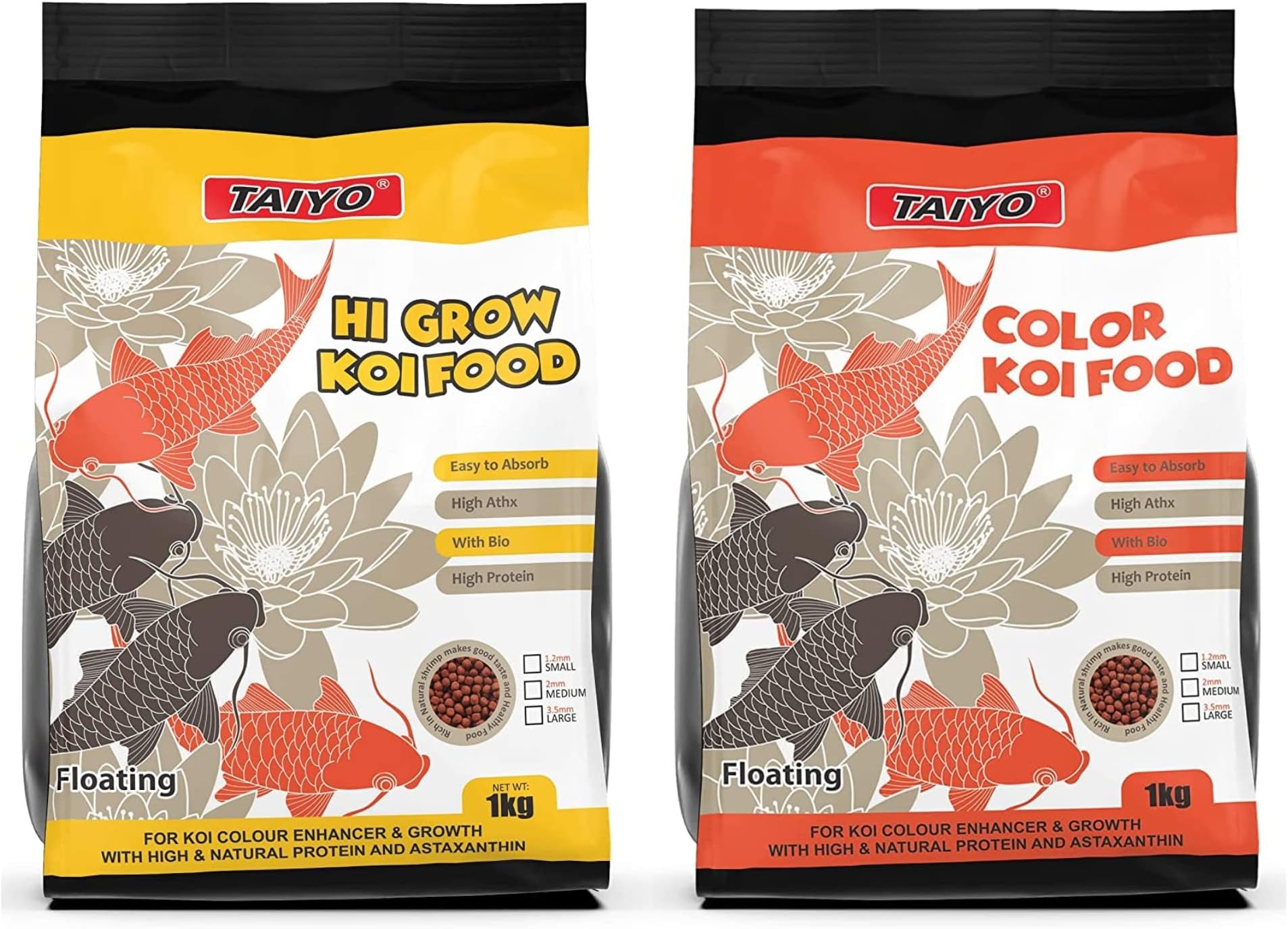 TAIYO Color Koi fish food,1 kg : Amazon.in: Pet Supplies