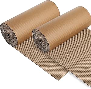 Amazon.com : 2 Roll Corrugated Cardboard Roll 12 x 394 Inch Single Face ...