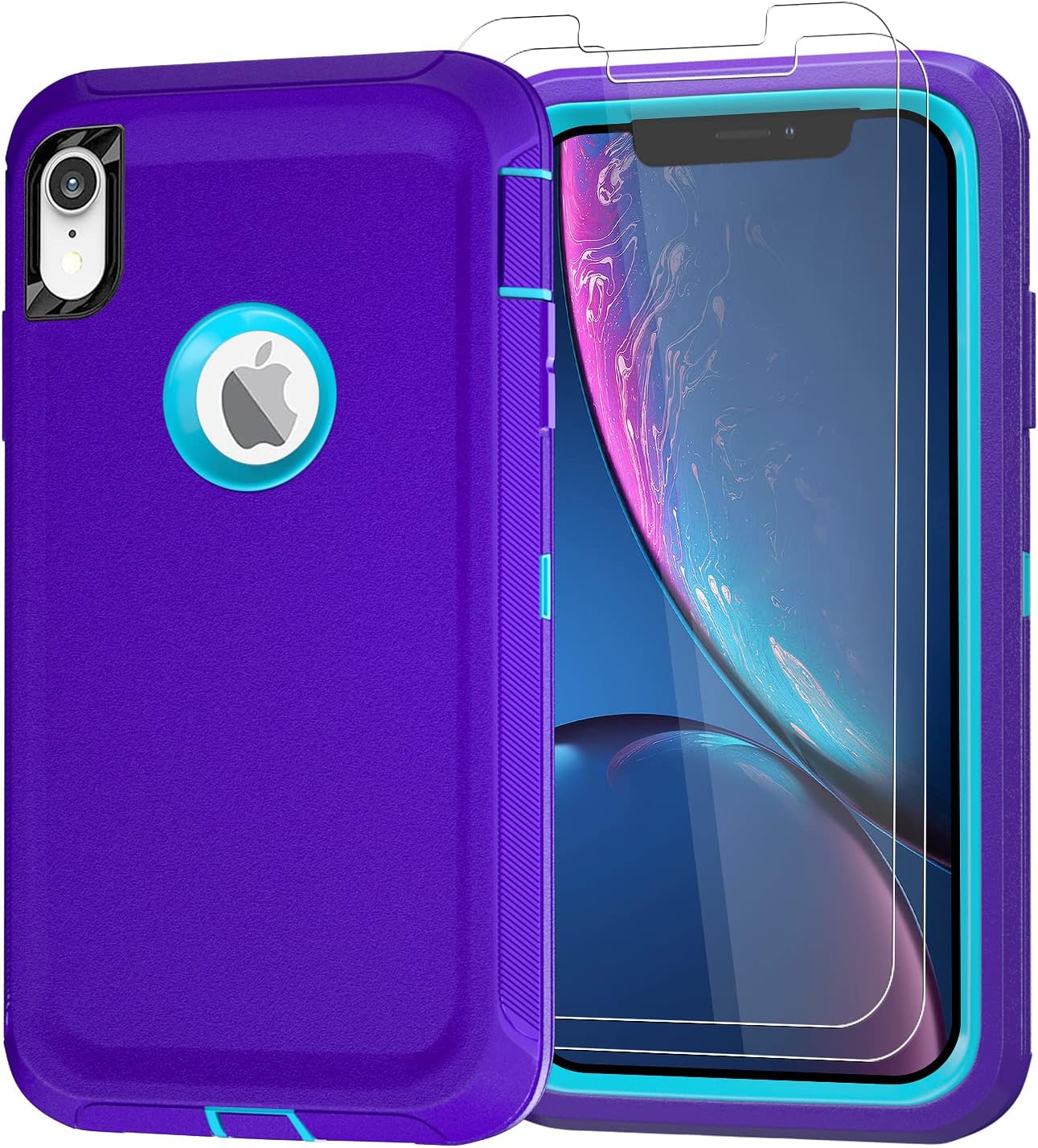 Amazon.com: GYJ Case for iPhone XR Case 6.1" with 2 Screen Protector ...