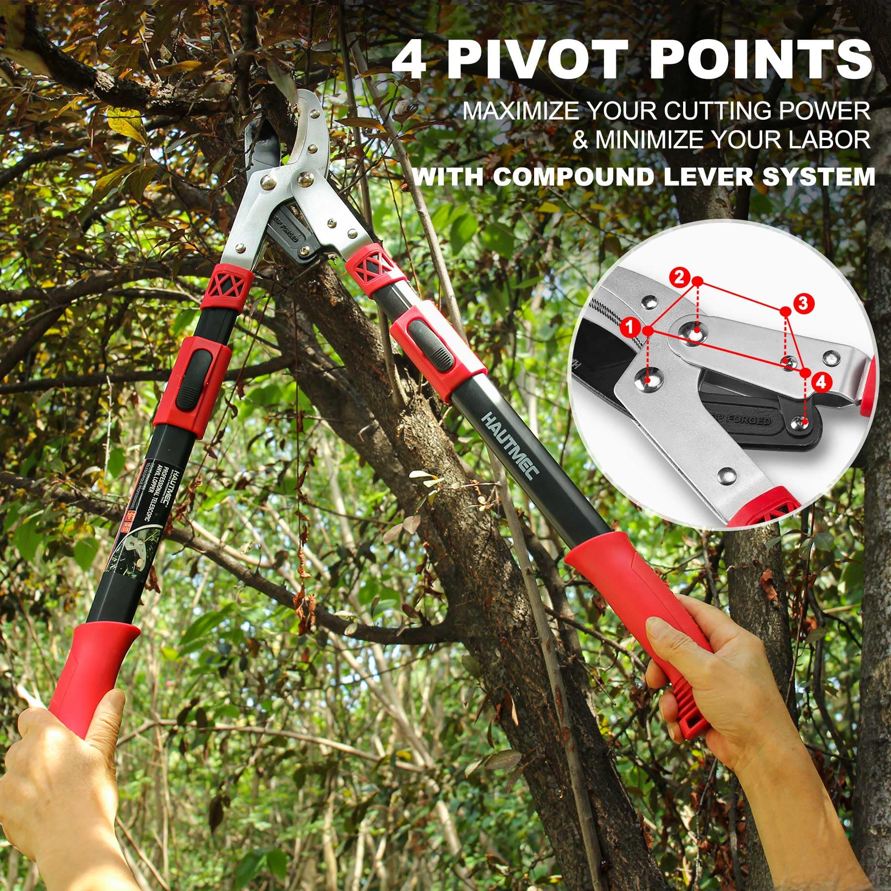Snapklik.com : HAUTMEC Anvil Loppers For Tree Trimming Heavy Duty ...