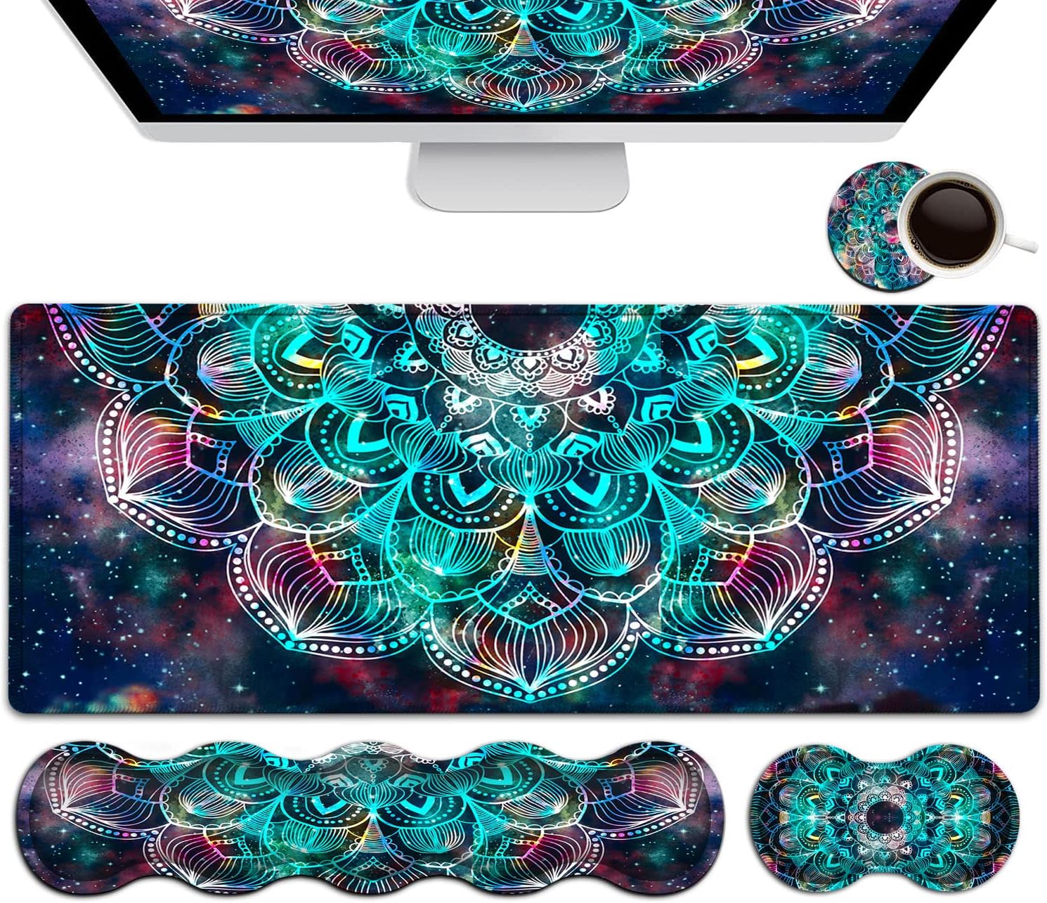 Amazon.com : Large Mouse Pad, Ergonomic Mouse Wrist Support + Keyboard ...