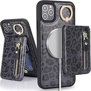 SailorTech iPhone 12 Pro Max Phone Case with Card Holder, iPhone 12 Pro Max Case Magsafe Ring ...