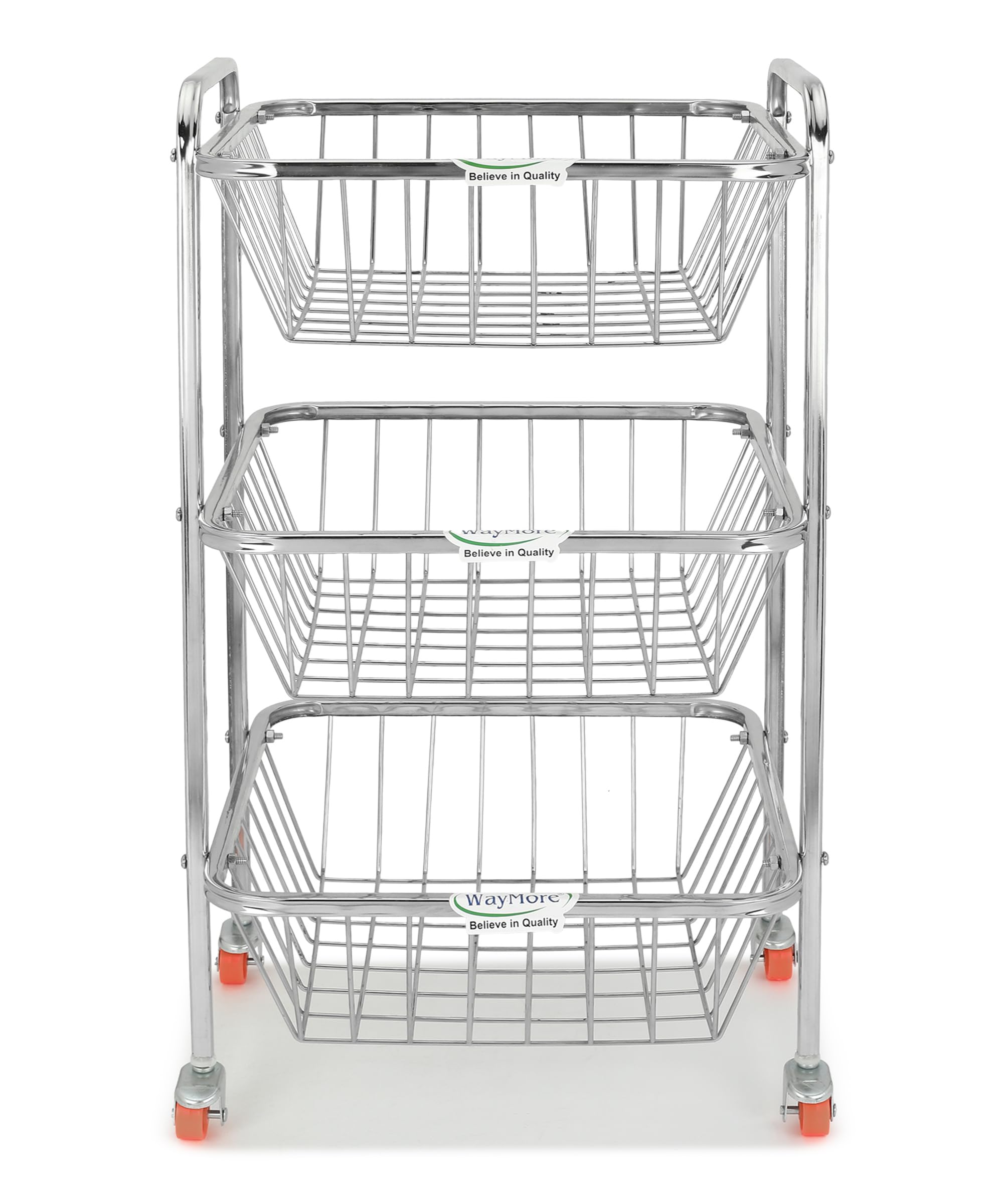 Buy WayMore® Stainless Steel 3-Tier Rack Fruits & Vegetable Onion ...