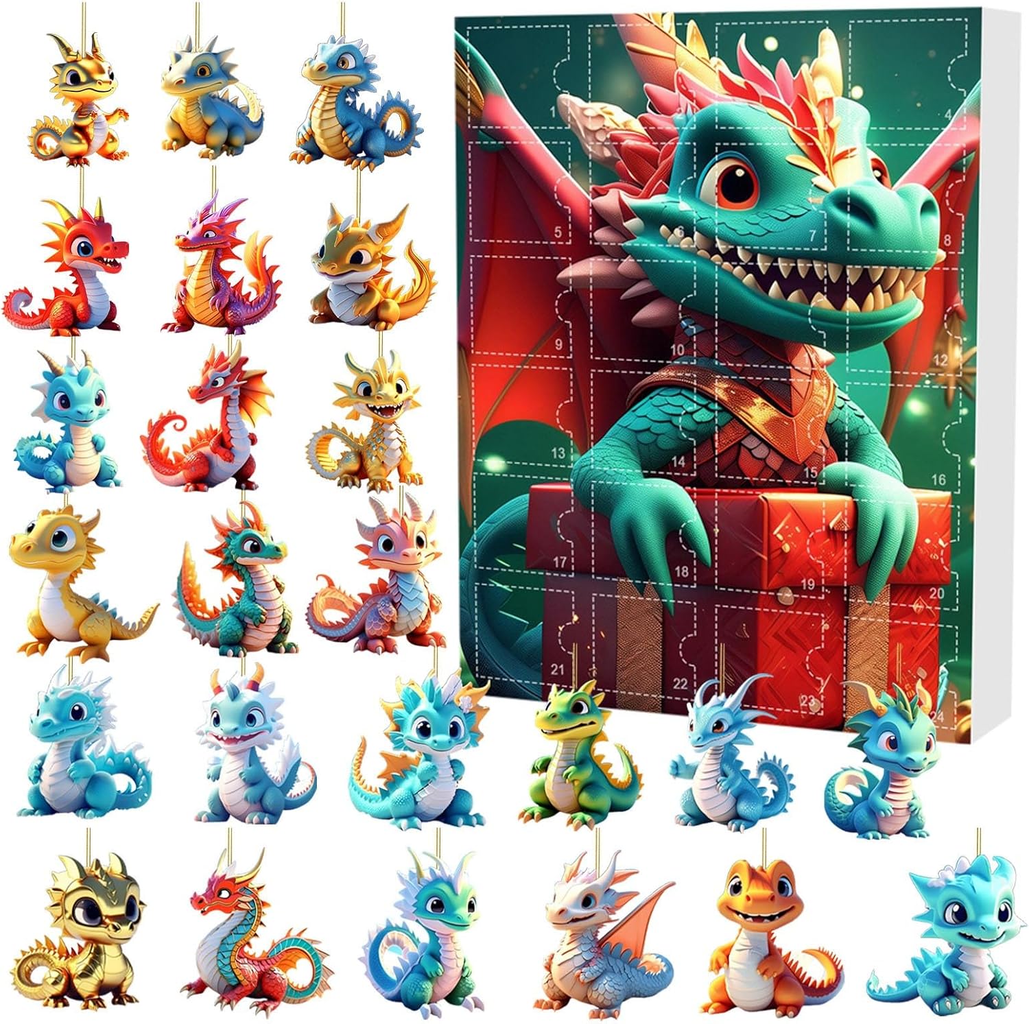 Amazon.com: 2024 Advent Countdown Calendar Dragon, Christmas Vacation ...