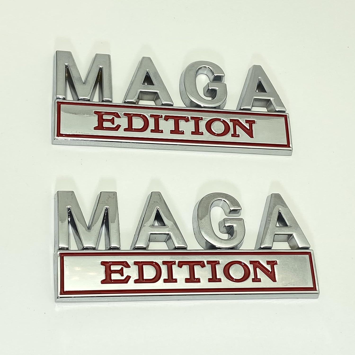 Amazon.com: ADADAD 2PCS MAGA Edition Emblems 3D Car Metal Badge 3M ...