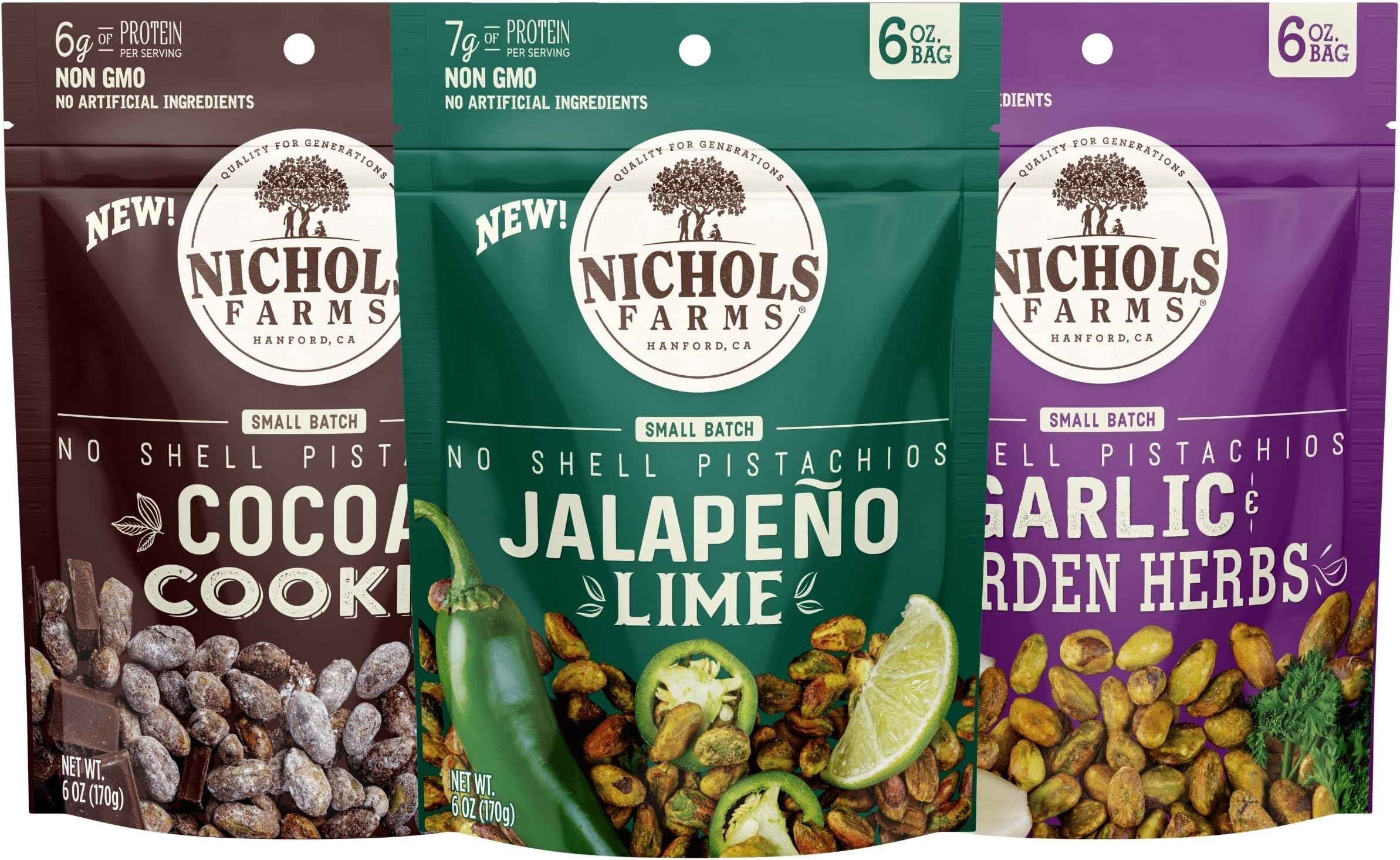 Amazon.com : Nichols Farms Pistachios - Fresh Roasted No Shell ...