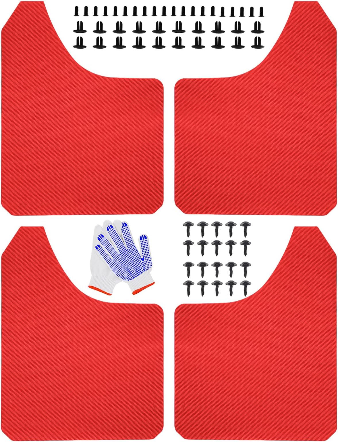 Amazon.com: Universal Mud Flaps Carbon Fiber Effect Splash Guards ...