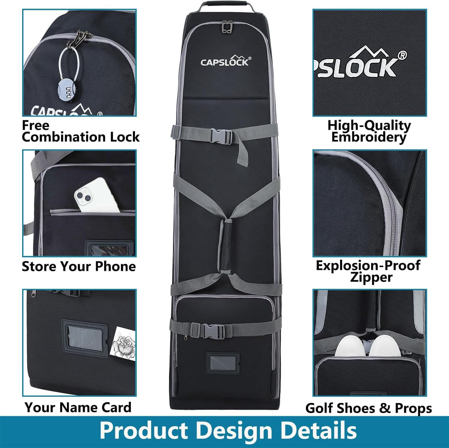 Snapklik.com : CapsLock Golf Travel Bag