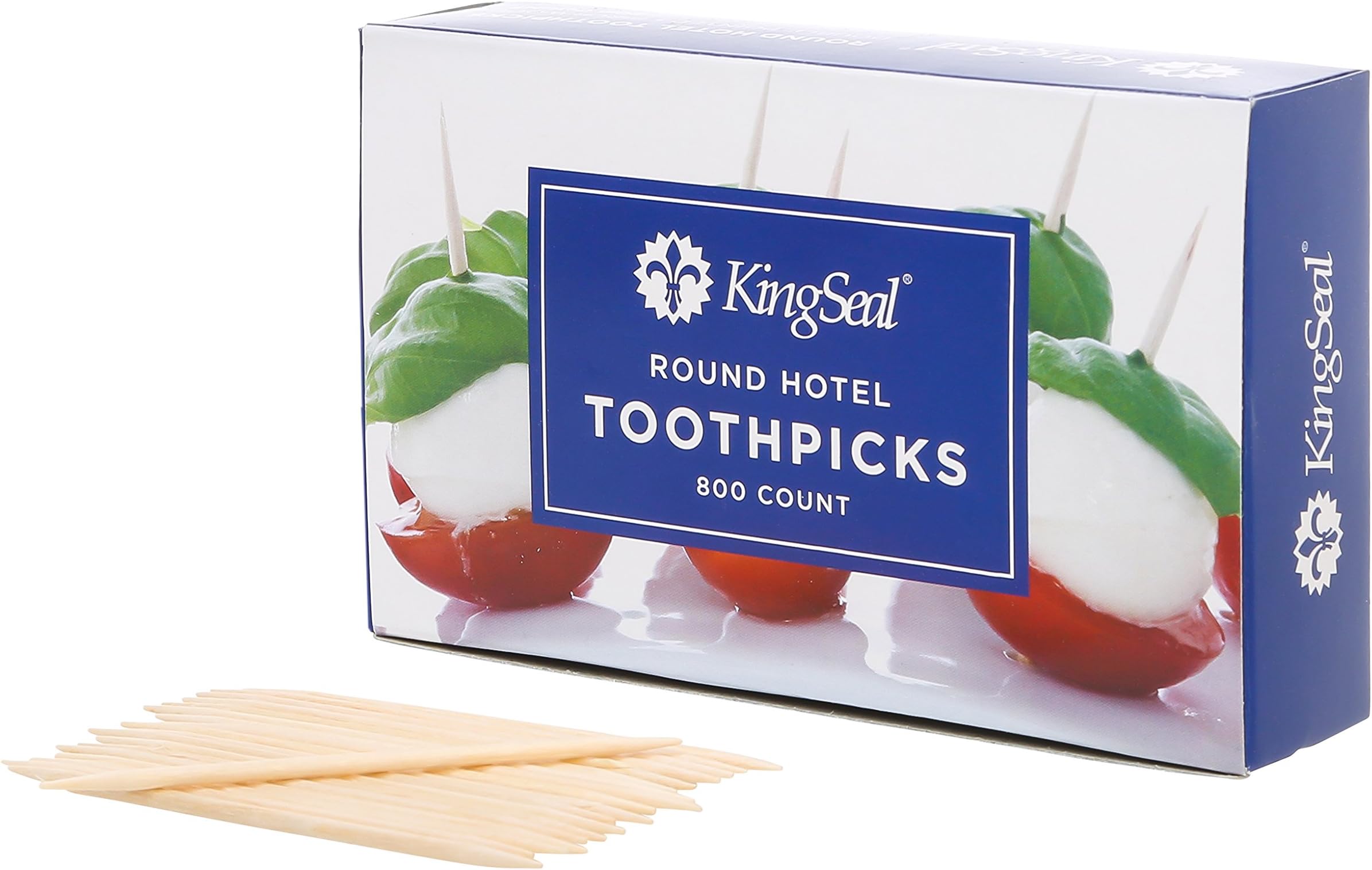 Amazon.com: 3,200 Count | KingSeal Bamboo Wood Round Hotel Toothpicks ...