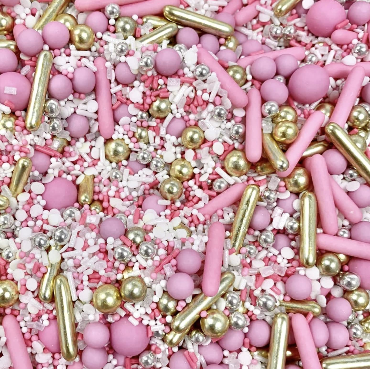 Buy Pink gold white mix birthday party rods Metallic Sprinkles for ...