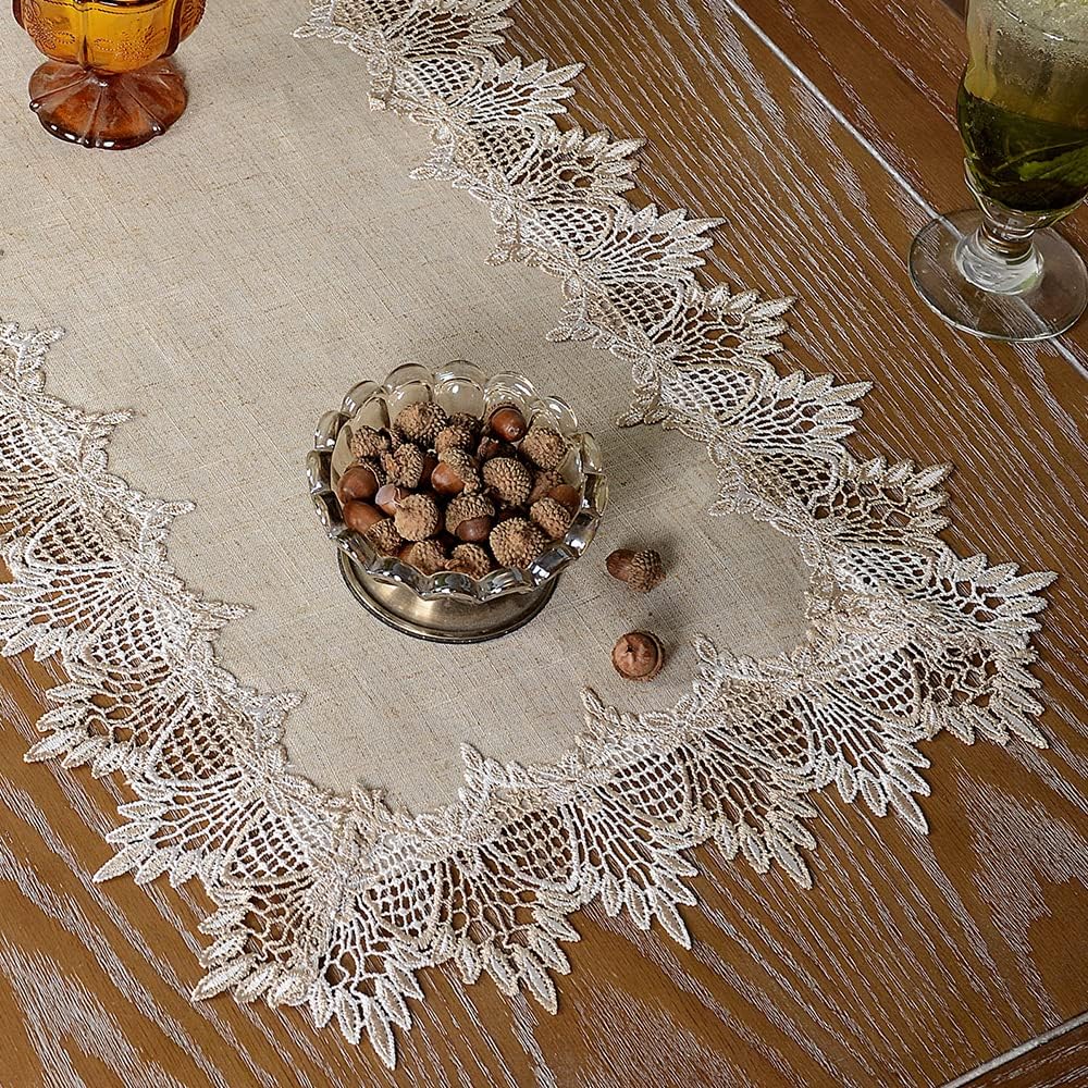 Amazon.com: ARTABLE Grey Table Runner Coffee Farmhouse Rustic Macrame ...