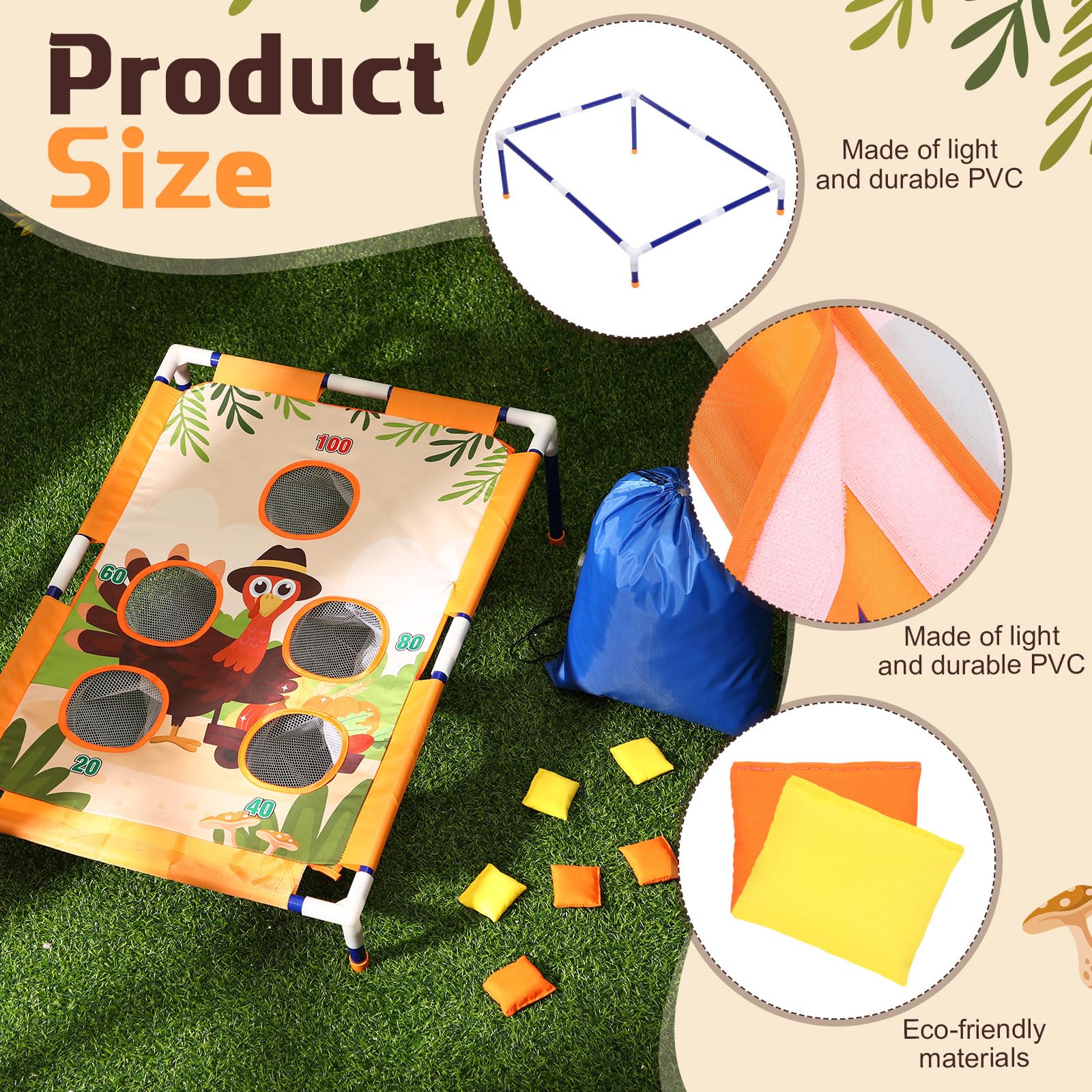 Snapklik.com : HyDren Thanksgiving Bean Bags Toss Game