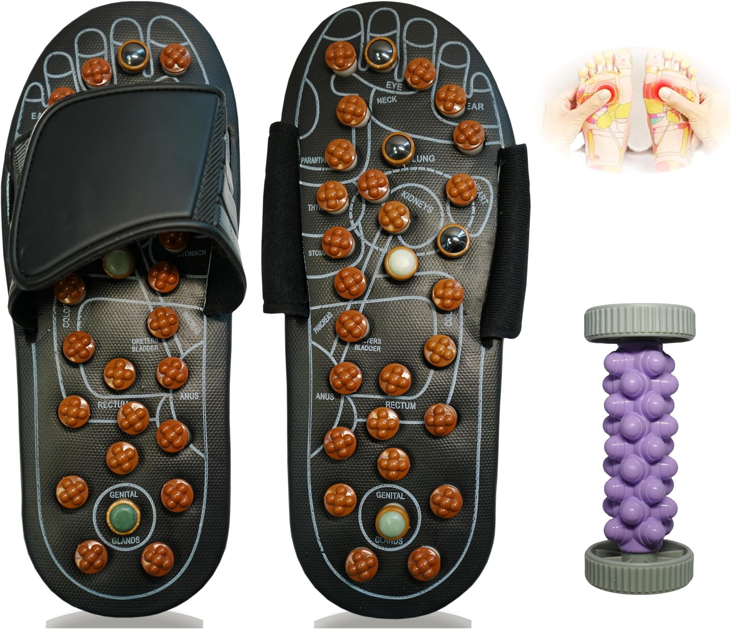 Amazon.com: Gcoujrl Acupressure Sandals,Acupressure Foot Massager with ...