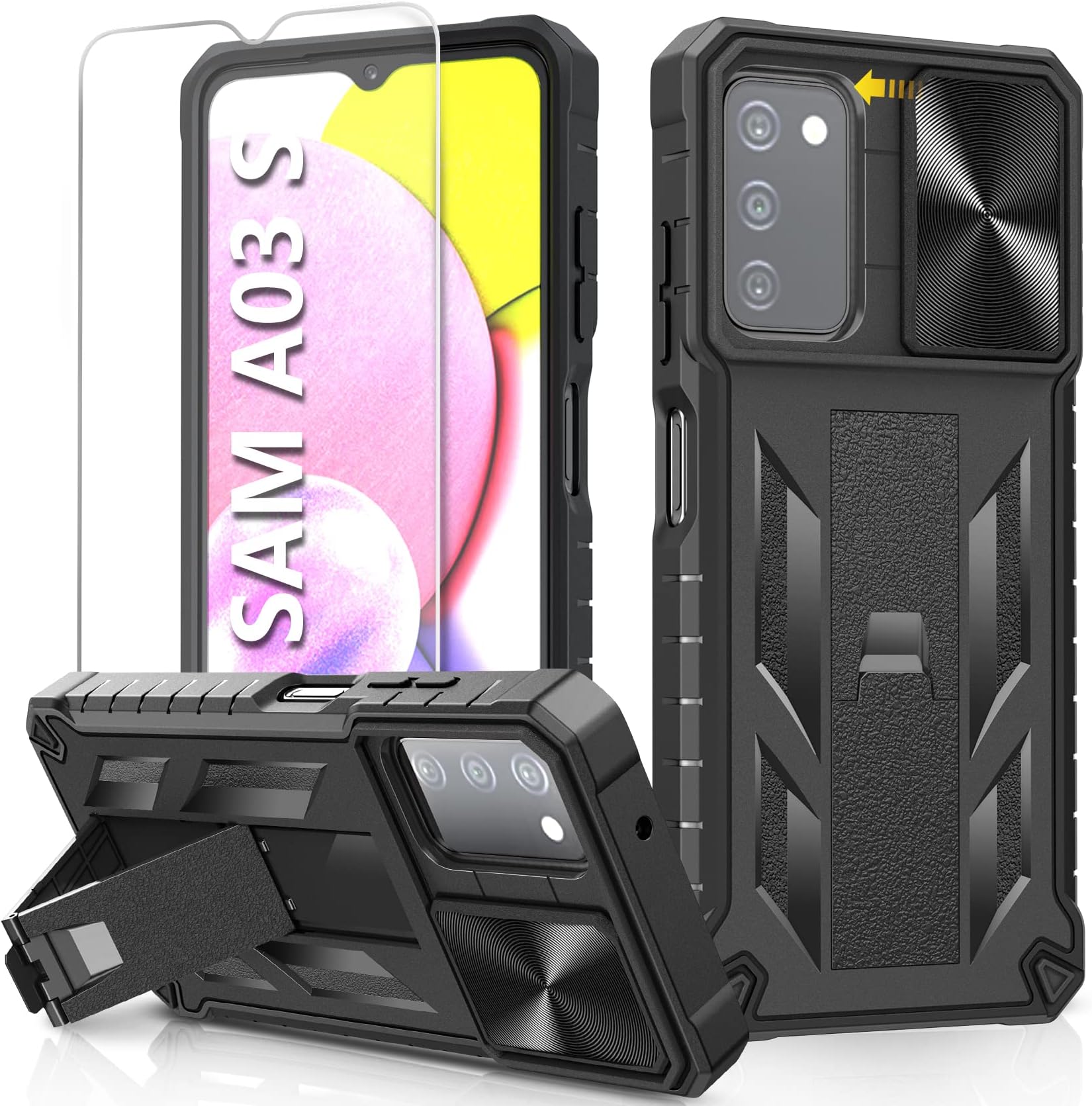 Amazon.com: SYONER for Samsung Galaxy A03S Case, Shockproof Phone Case ...