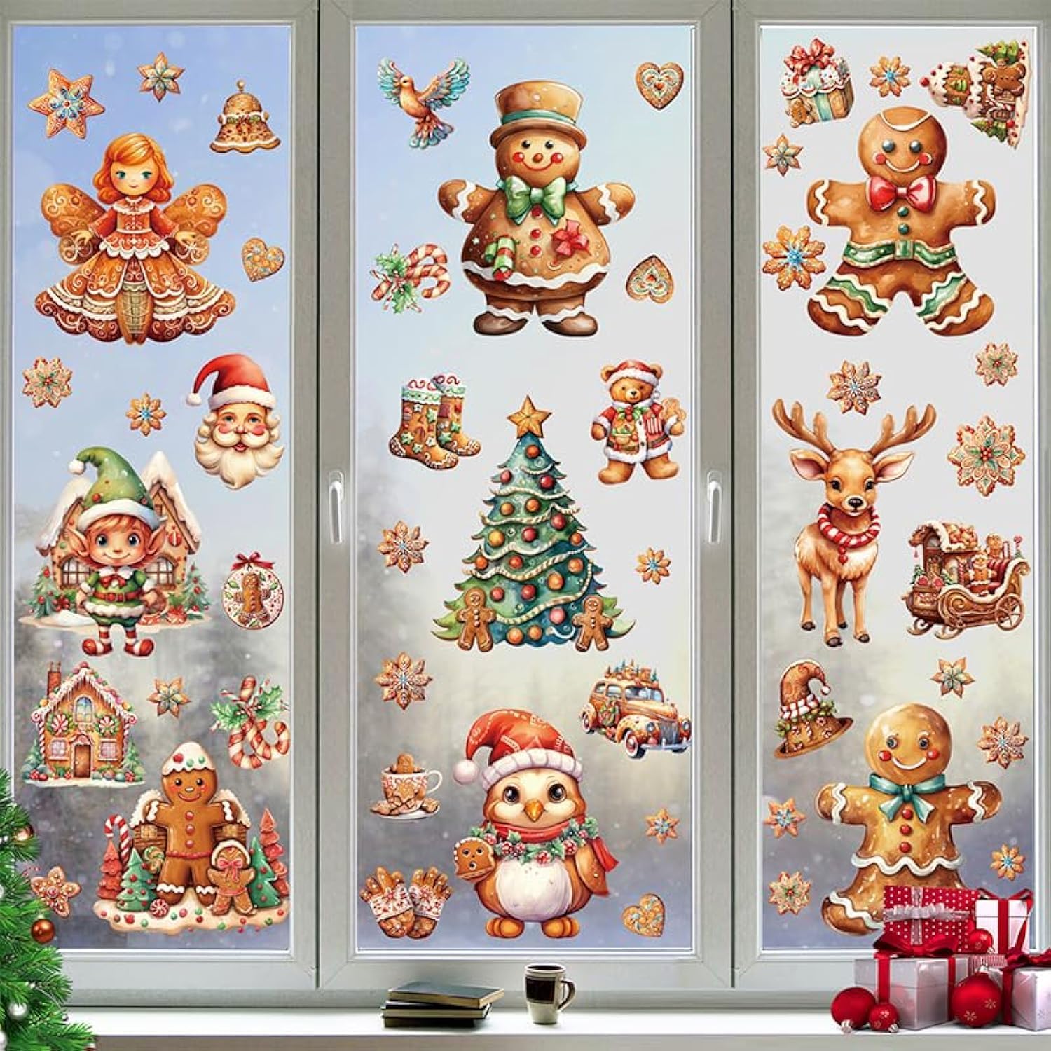 Erstaunlich Fensterbilder Weihnachten Selbstklebend Fotos