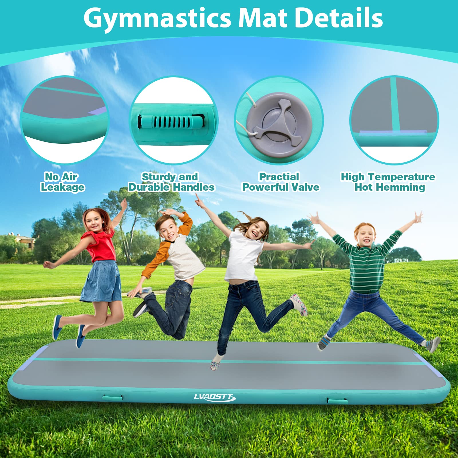 Gymnastics Air Mat Tumbling Mat 13ft/16ft/20ft Tumble Track, Inflatable ...