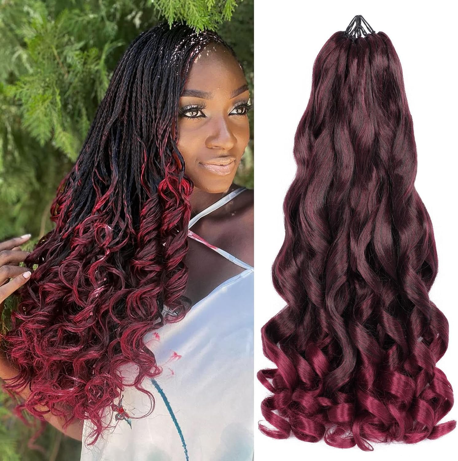 Amazon.com : French Curl Braiding Hair Pre Stretched 22 Inch Bouncy ...