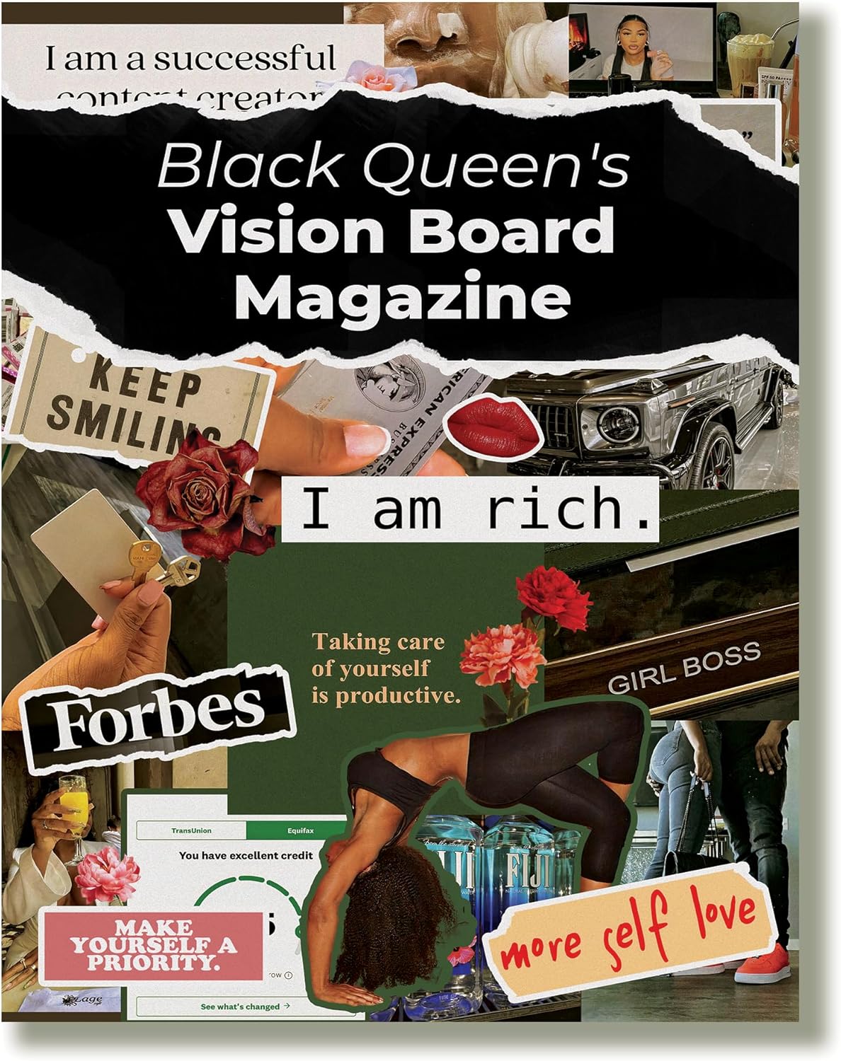 Amazon.com: Black Queen's Vision Board Magazine of Wealth and ...