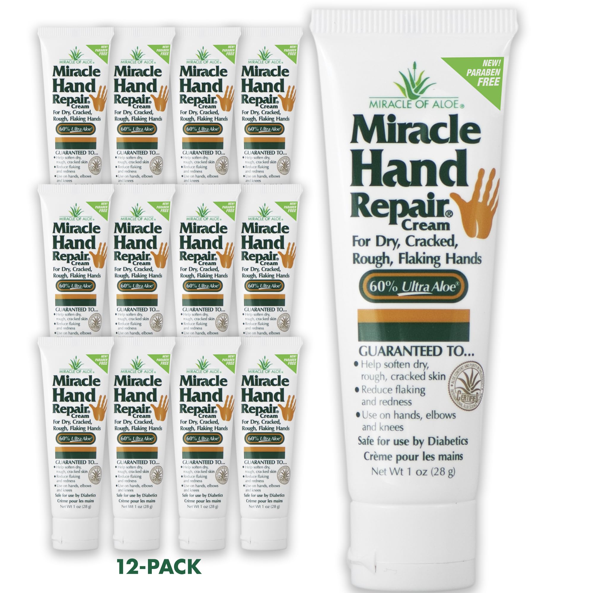 Amazon.com : Miracle of Aloe Miracle Hand Repair Cream 1 oz Healing ...