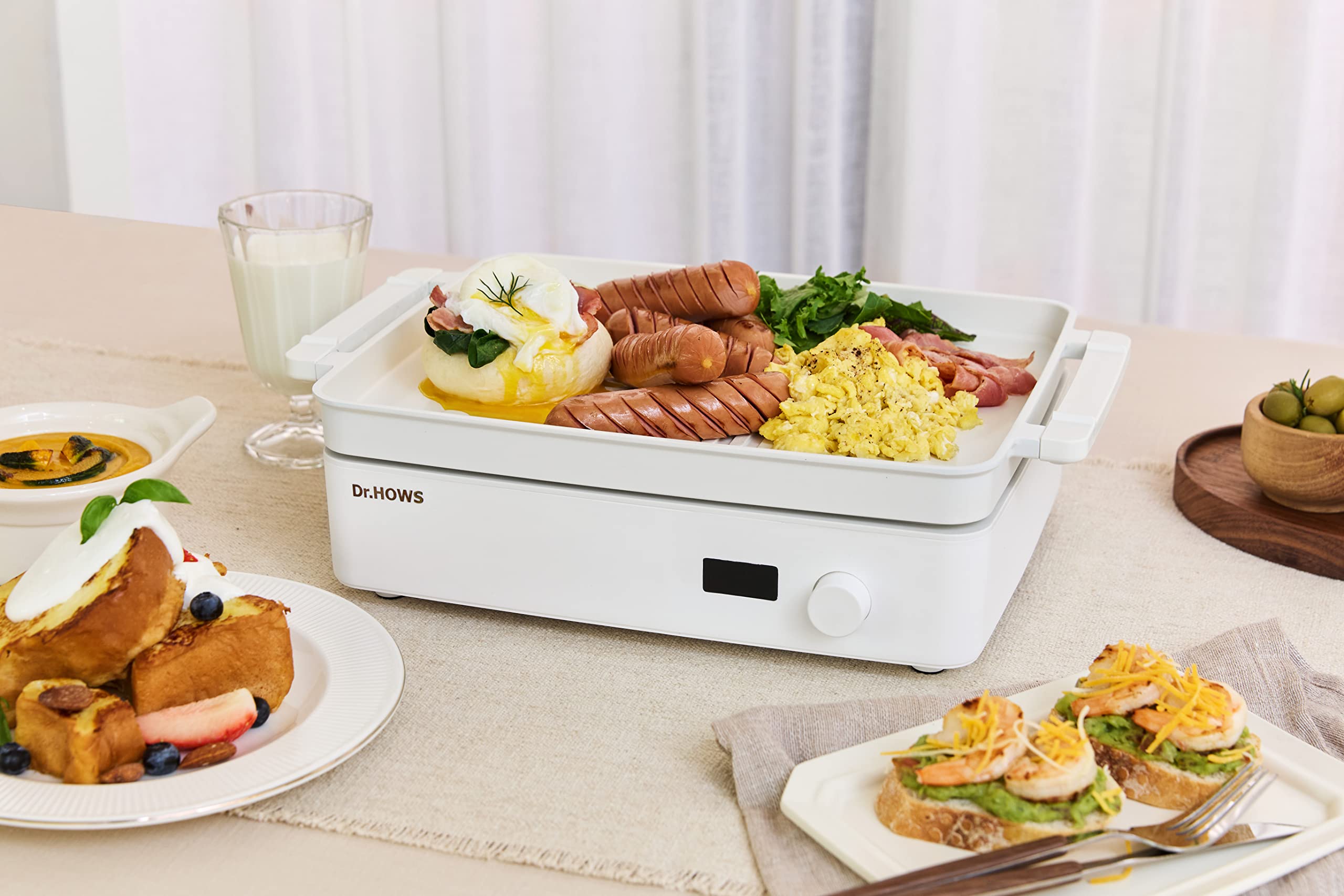 Dr.HOWS Doran Doran 3 in 1 Electric Skillet, Combo Multi Cooker ...