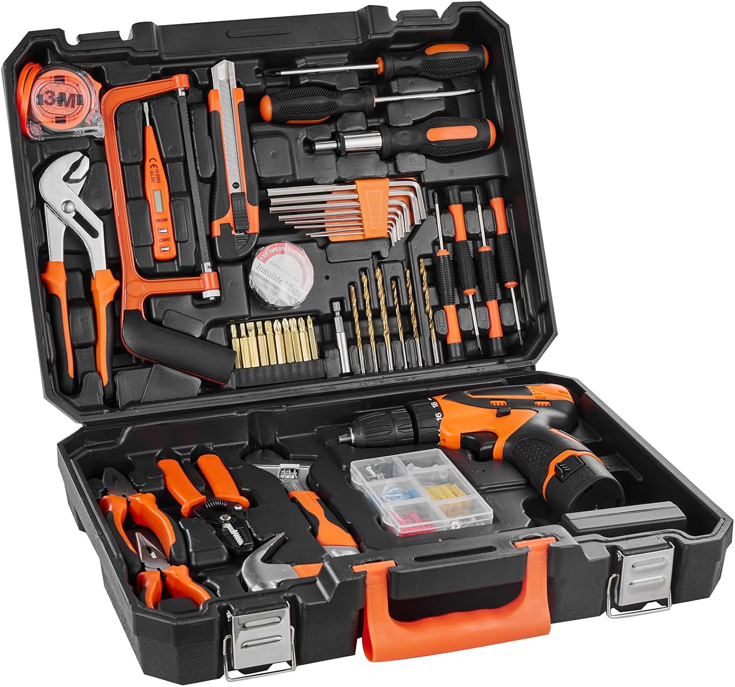 Happybuy 146-Piece Tool Kit - General Household with Electric Drill and ...