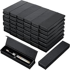 Amazon.com: Gersoniel Pen Gift Boxes Empty Bulk Black Ballpoint ...