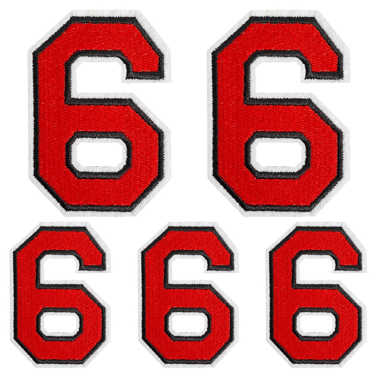 Amazon.com: Iron on Numbers Patches, 5 Pieces Full Embroidered Numbers ...