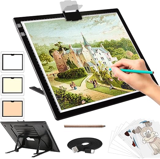 A3 Light Box Drawing Light Pad - Portable Wireless Battery Powered ...