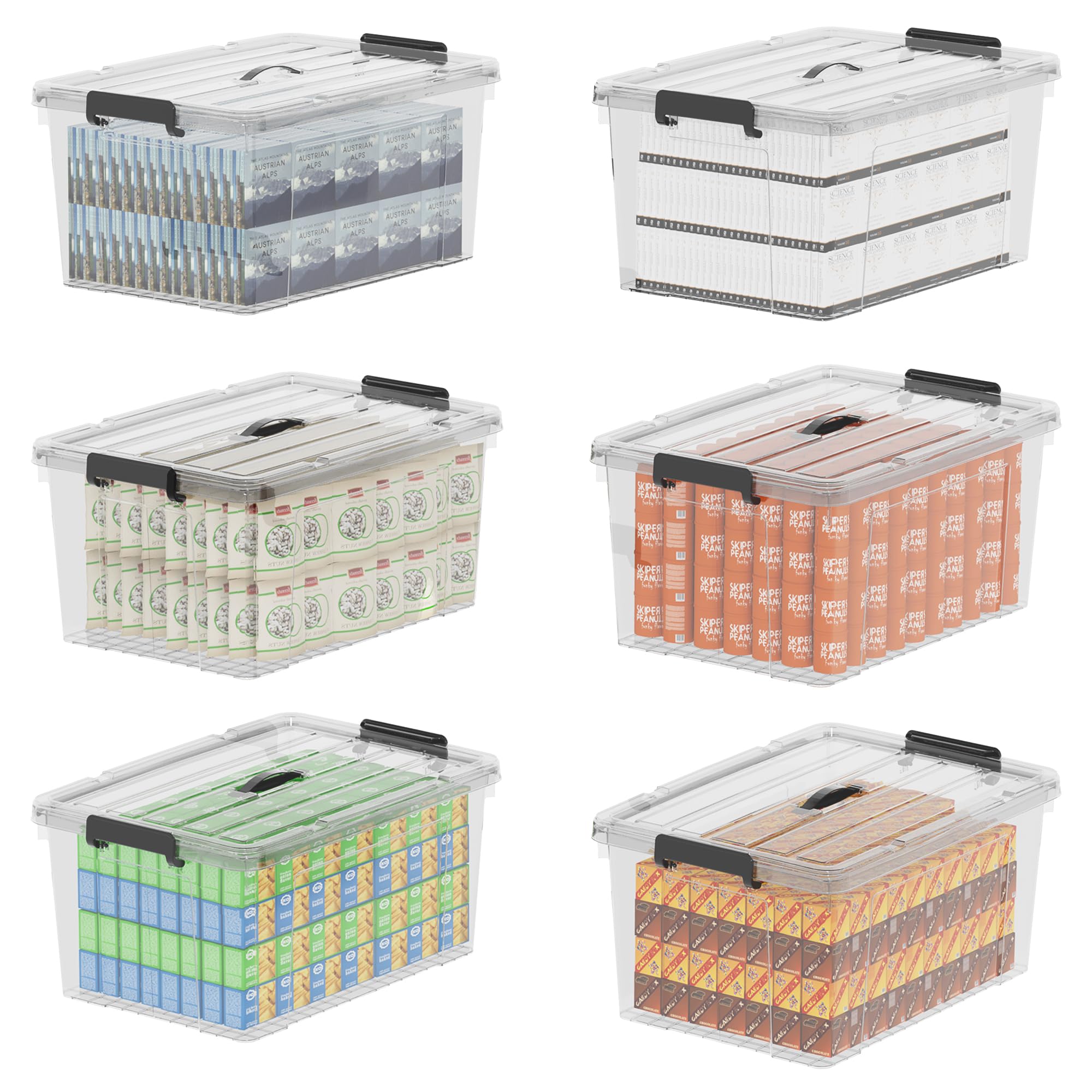 Snapklik.com : Cetomo 95Qt6 Plastic Storage Bins, Storage Box, 6 Pack ...