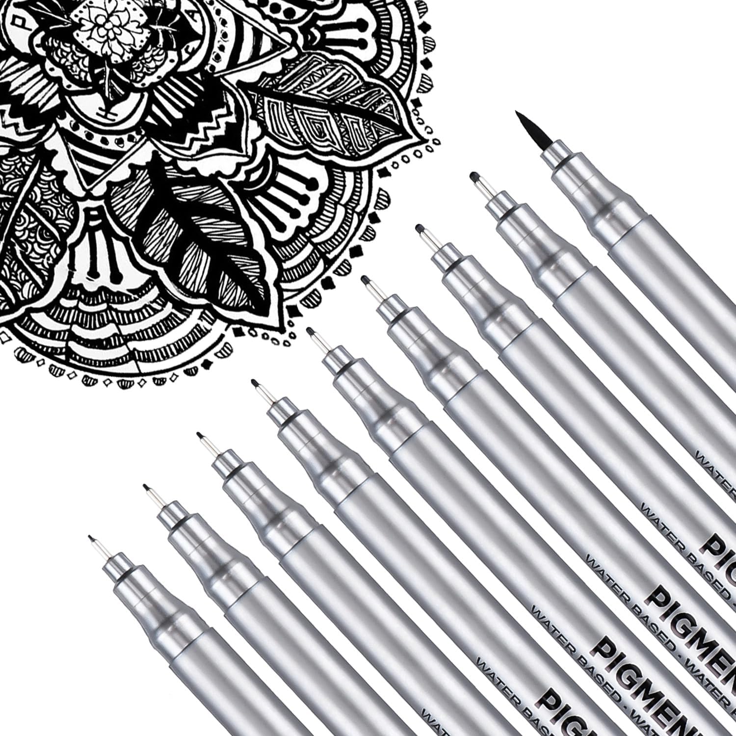 Dyvicl Black Micro-Pen Fineliner Ink Pens - Waterproof Archival Ink ...