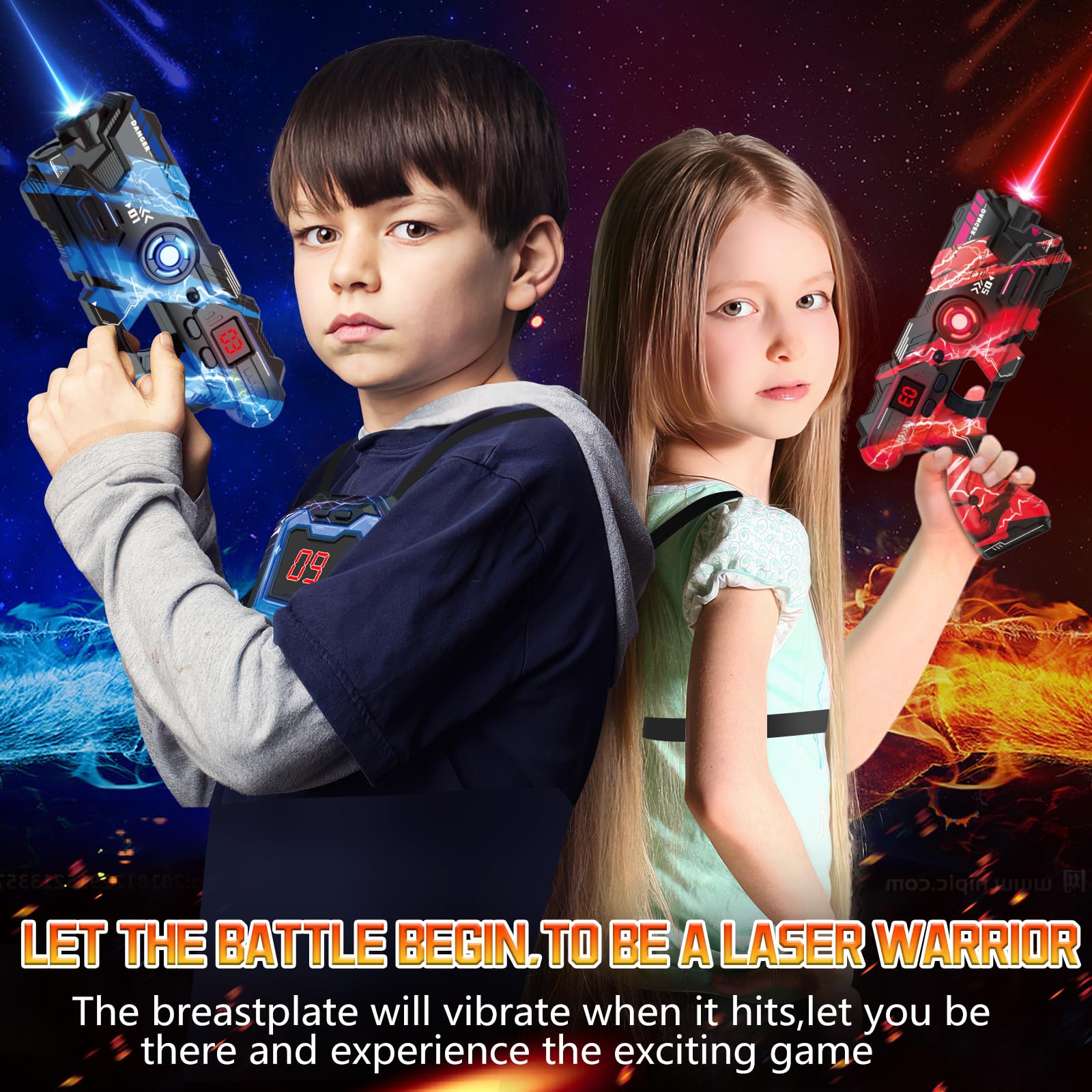 Laser Tag Guns Set Of 2 VATOS Laser Tag Guns Set,Infrared Mini Laser ...
