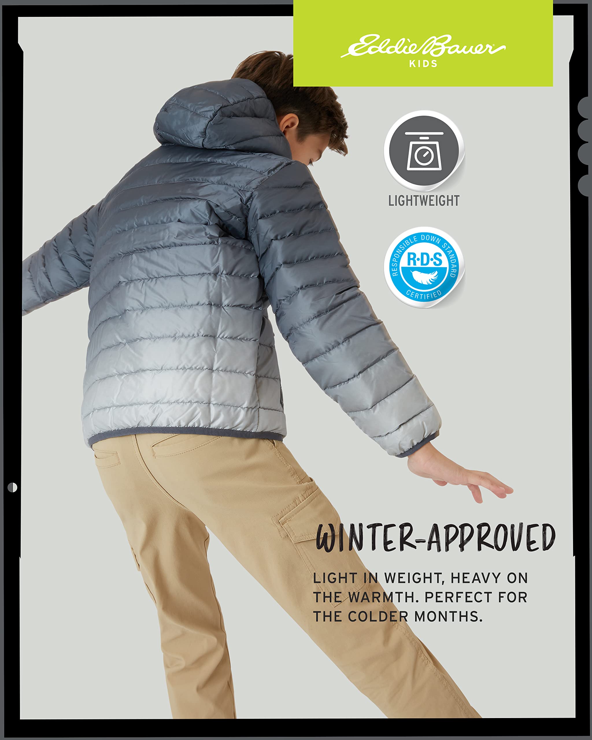 Snapklik.com : Eddie Bauer Boys Jacket - CirrusLite Weather Resistant ...