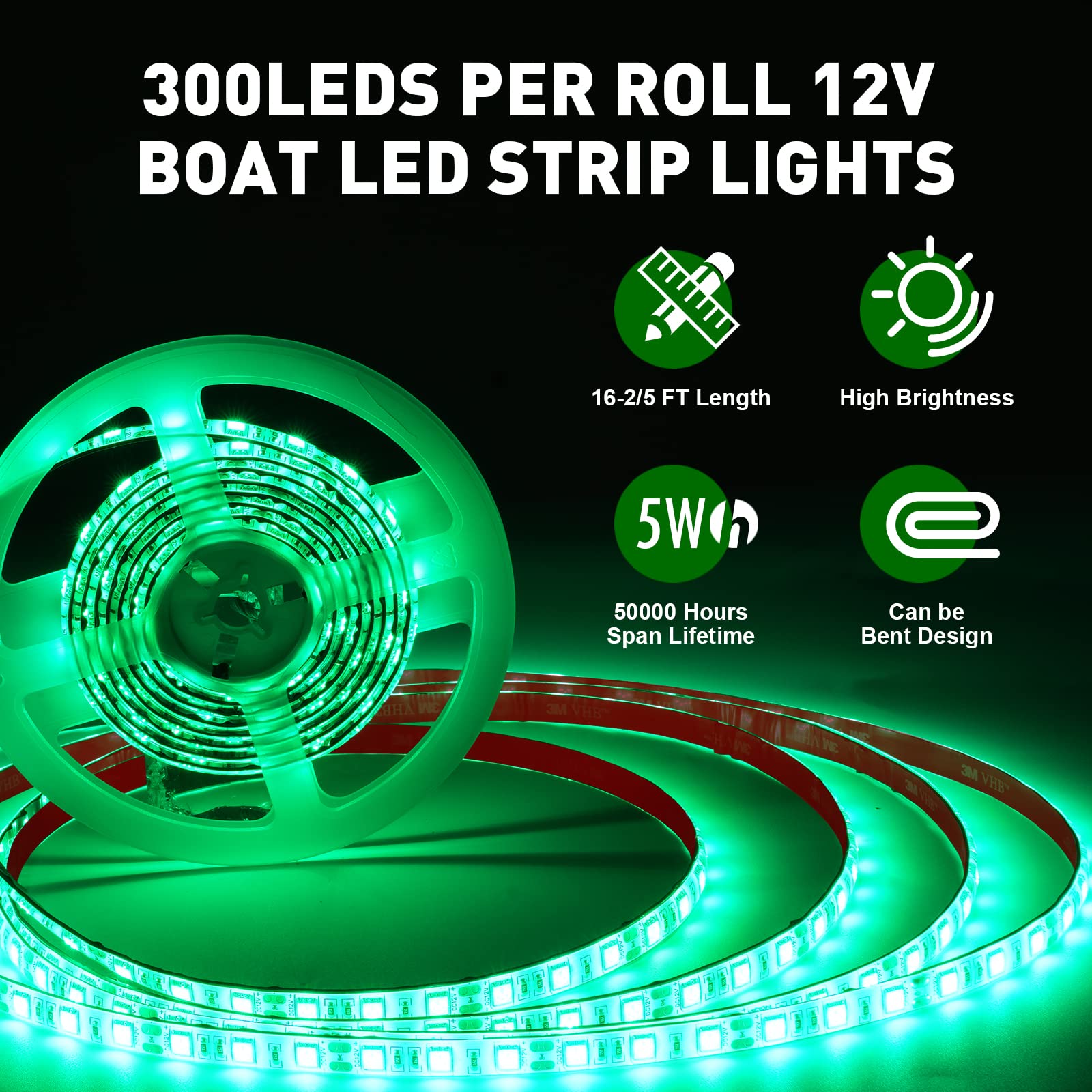 Snapklik.com : JUIOHAKY Marine LED Strip Lights Boat Lights For Night ...