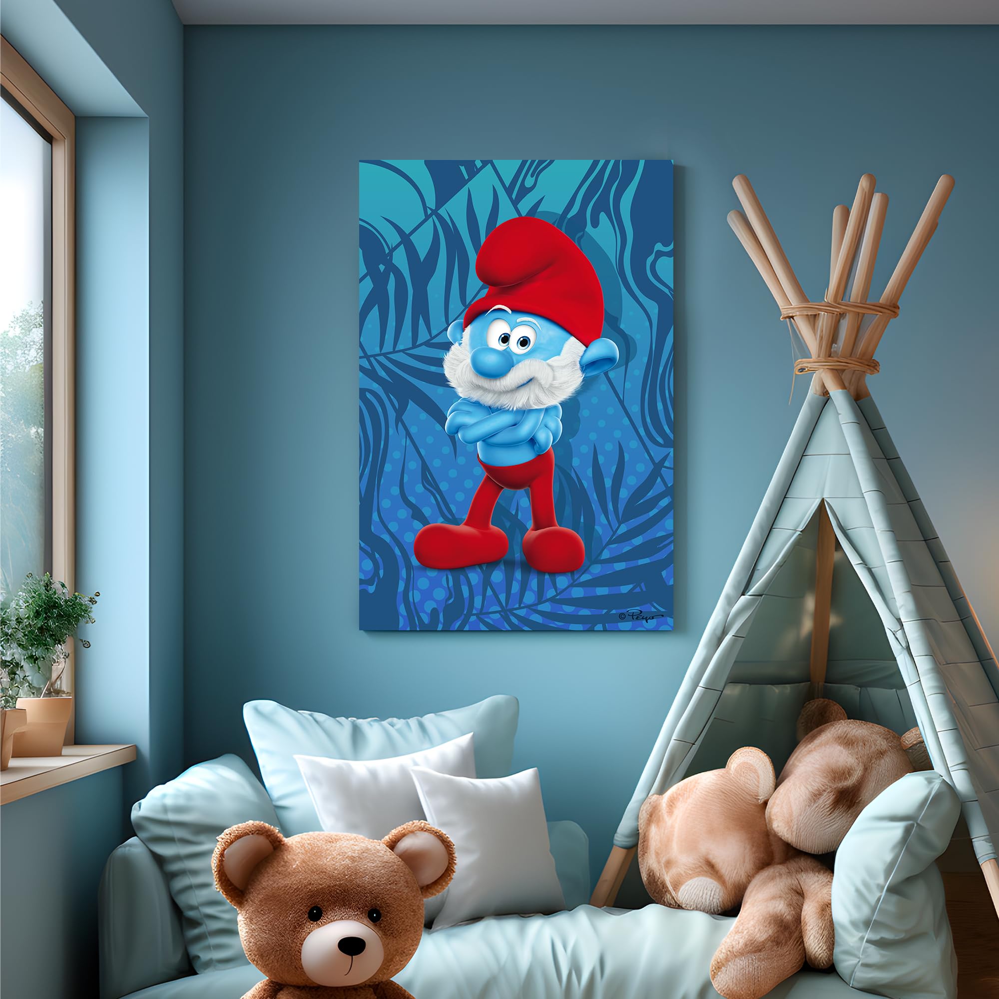 Amazon.com: EGD Acrylic Wall Art The Smurfs Home Decor | Modern ...