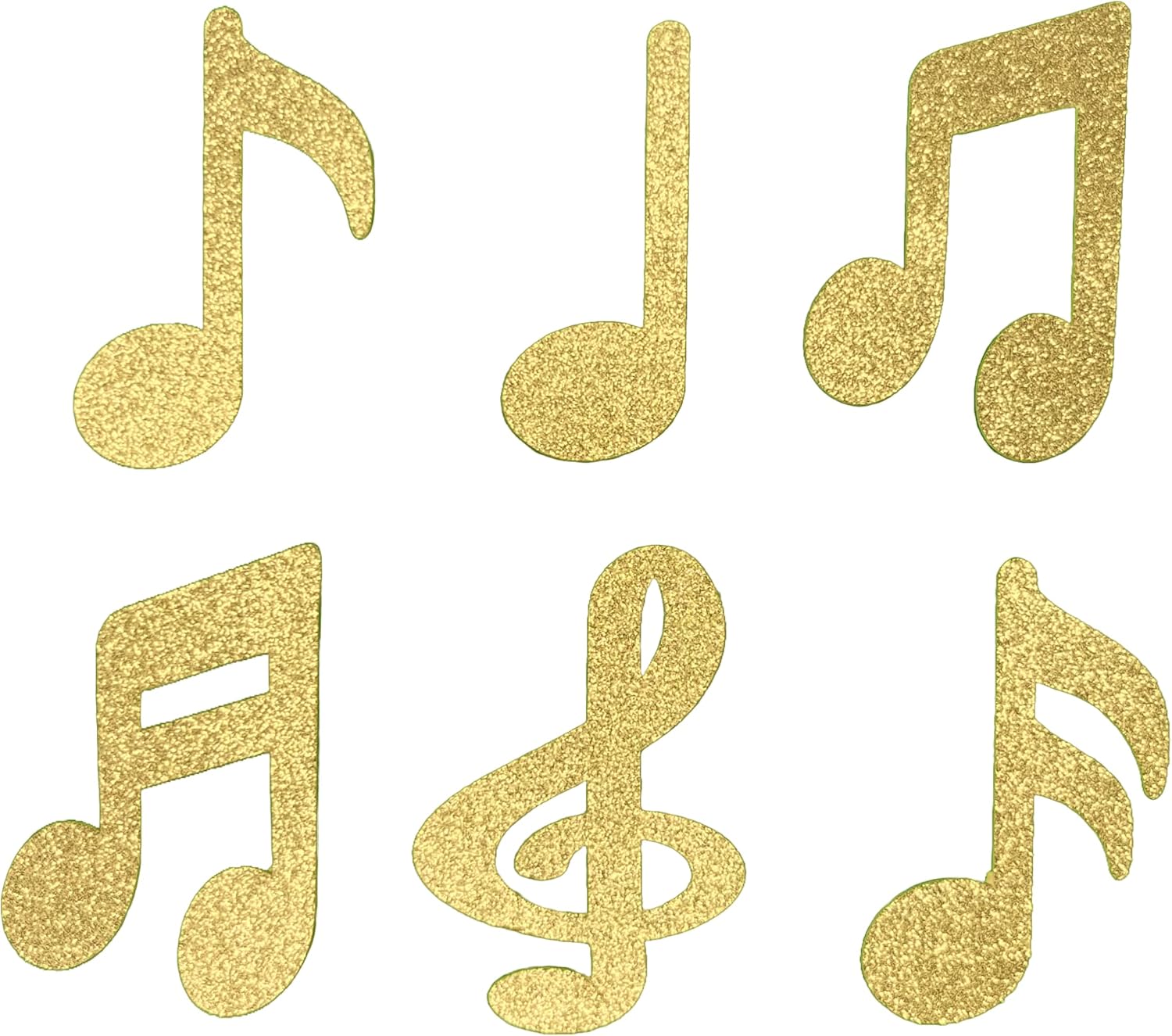 Amazon.com: 24 cnt Glitter Musical Notes Band Cutouts die cuts Party ...
