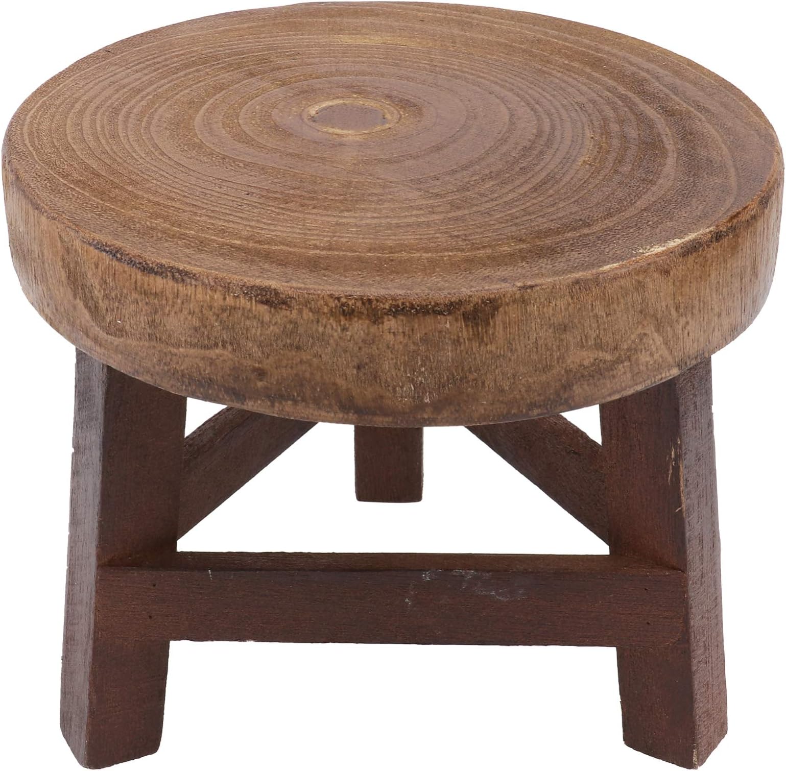 Amazon.com: Develoo Wood Plant Riser Stands,Mini Round Stool Bonsai ...