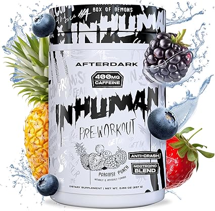 Amazon.com: AFTERDARK INHUMAN Pre-Workout Powder, Enhanced Mind-Muscle ...