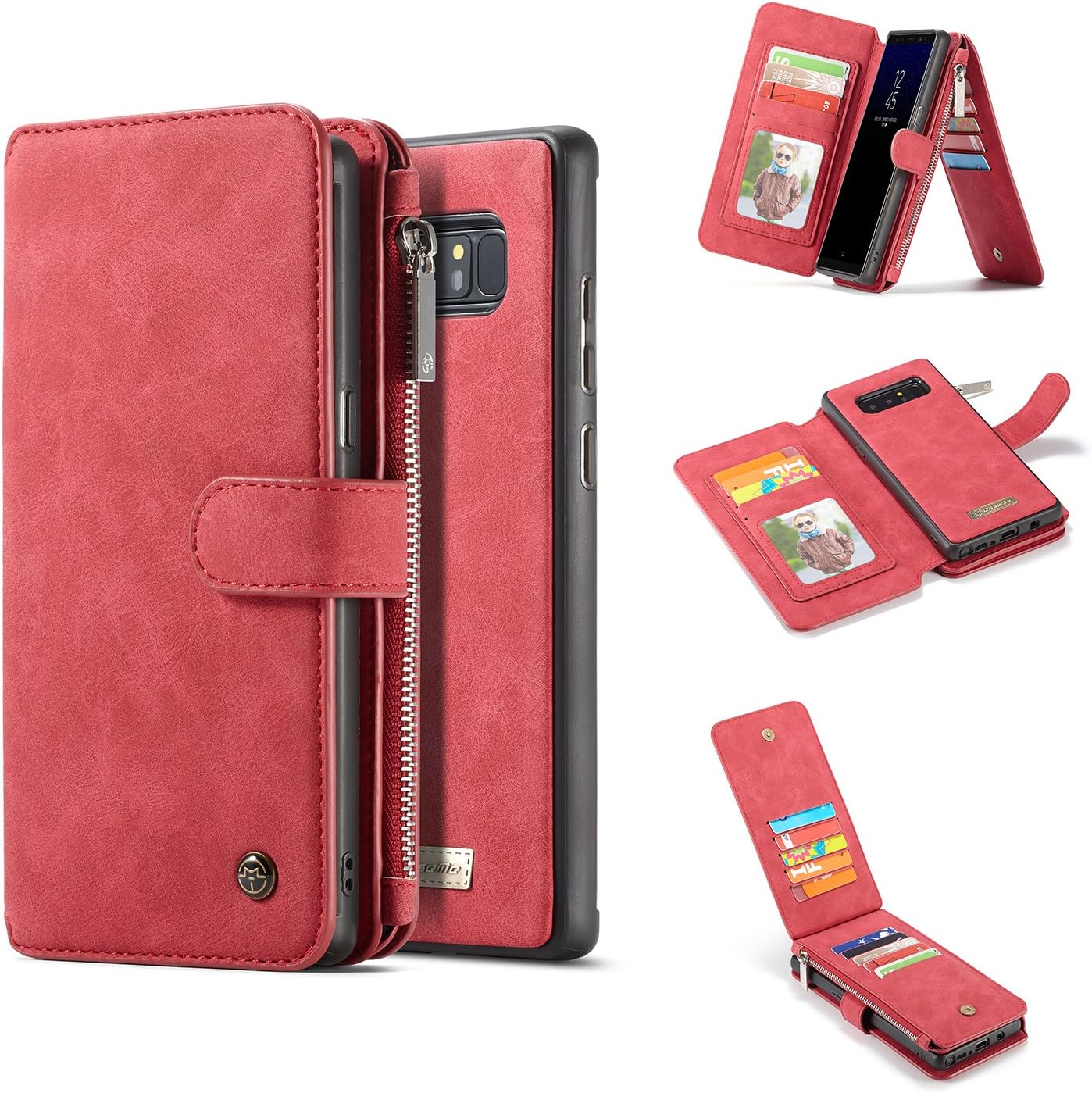 Amazon.com: Galaxy Note 8 Flip Wallet Case,AKHVRS Leather Wallet Phone ...