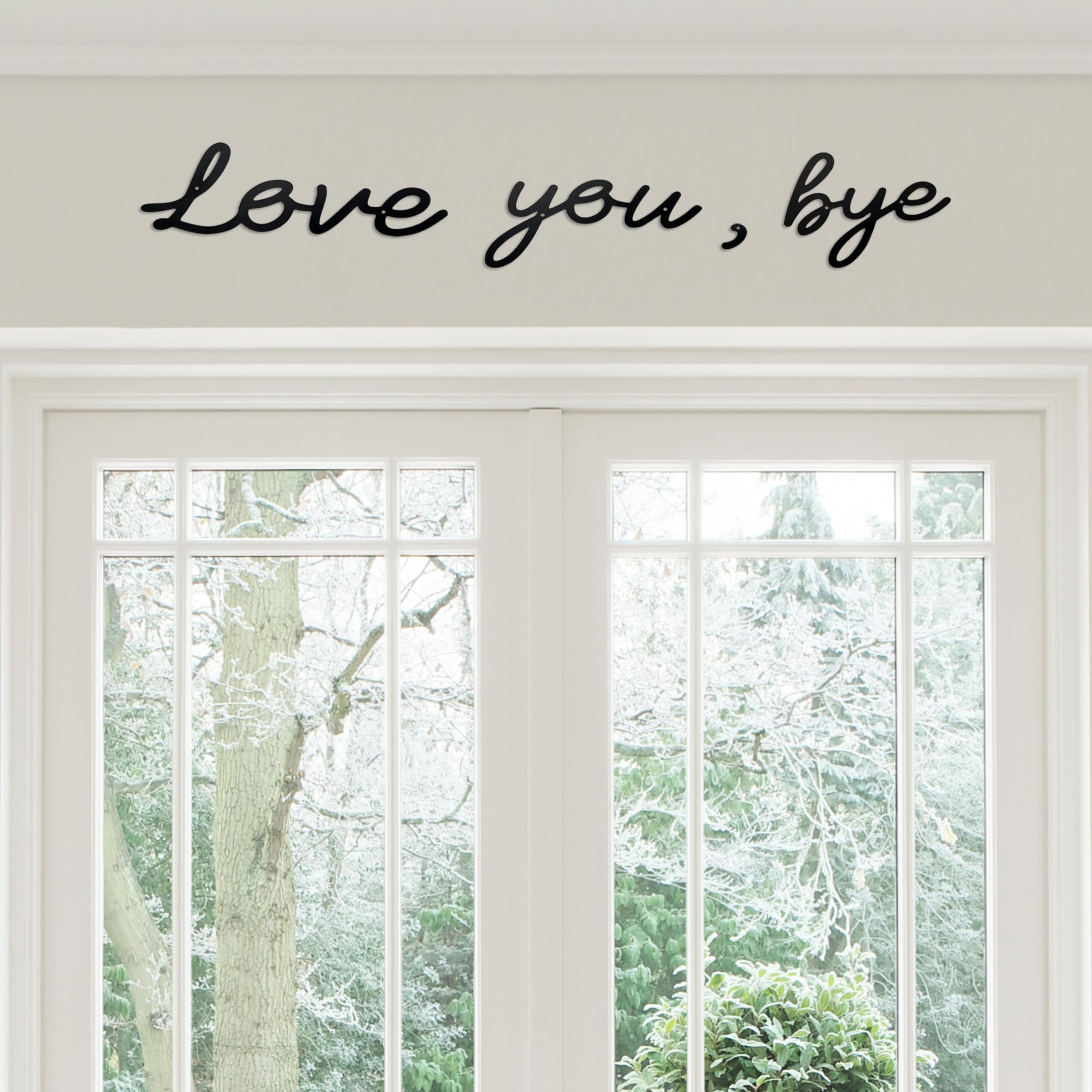 Amazon.com: Love You Bye Sign Home Sign Wall Decor Unique Above Door ...