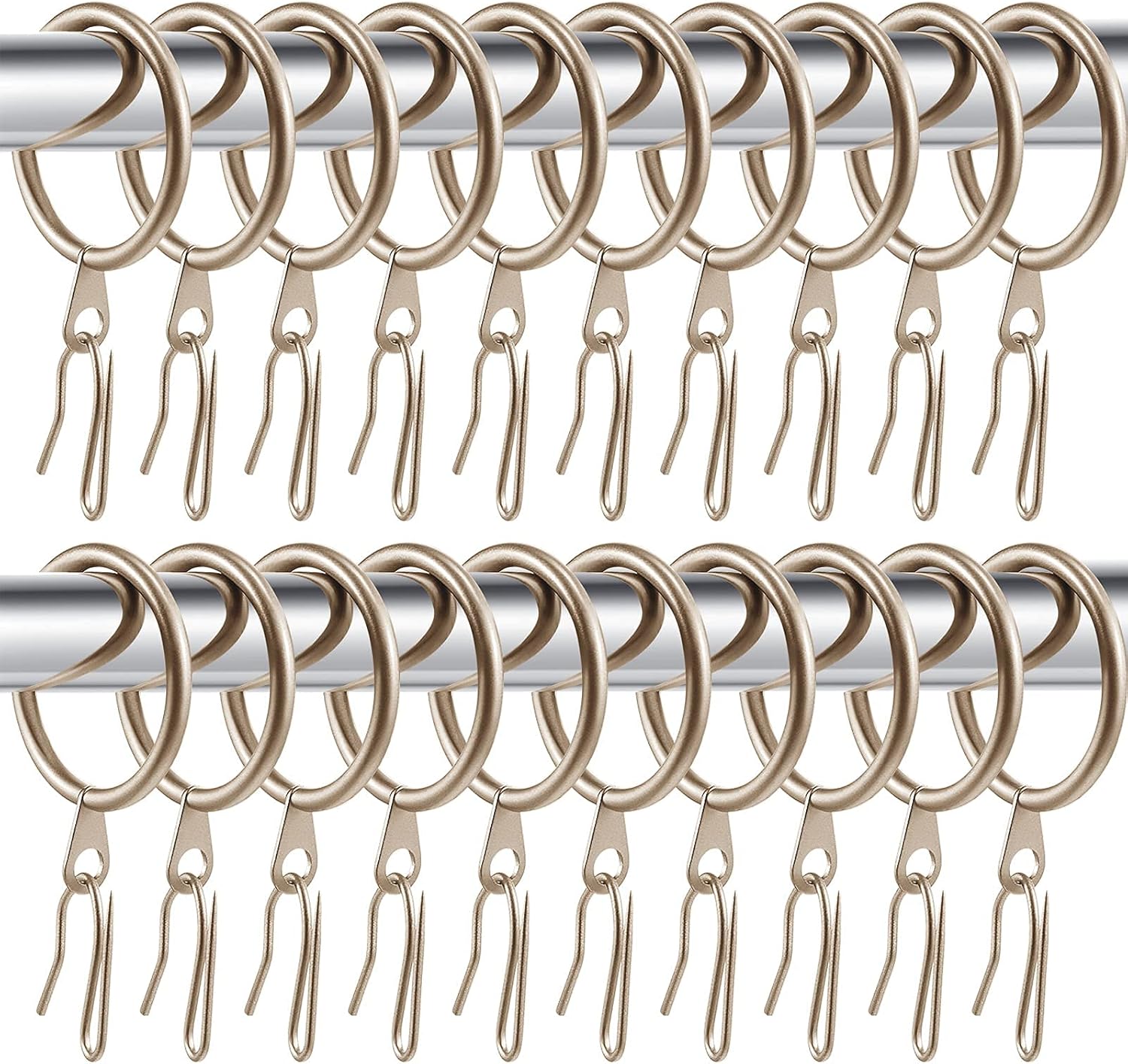 Amazon.com: 60 Pieces Metal Drapery Curtain Rings Curtain Hanging Rings ...