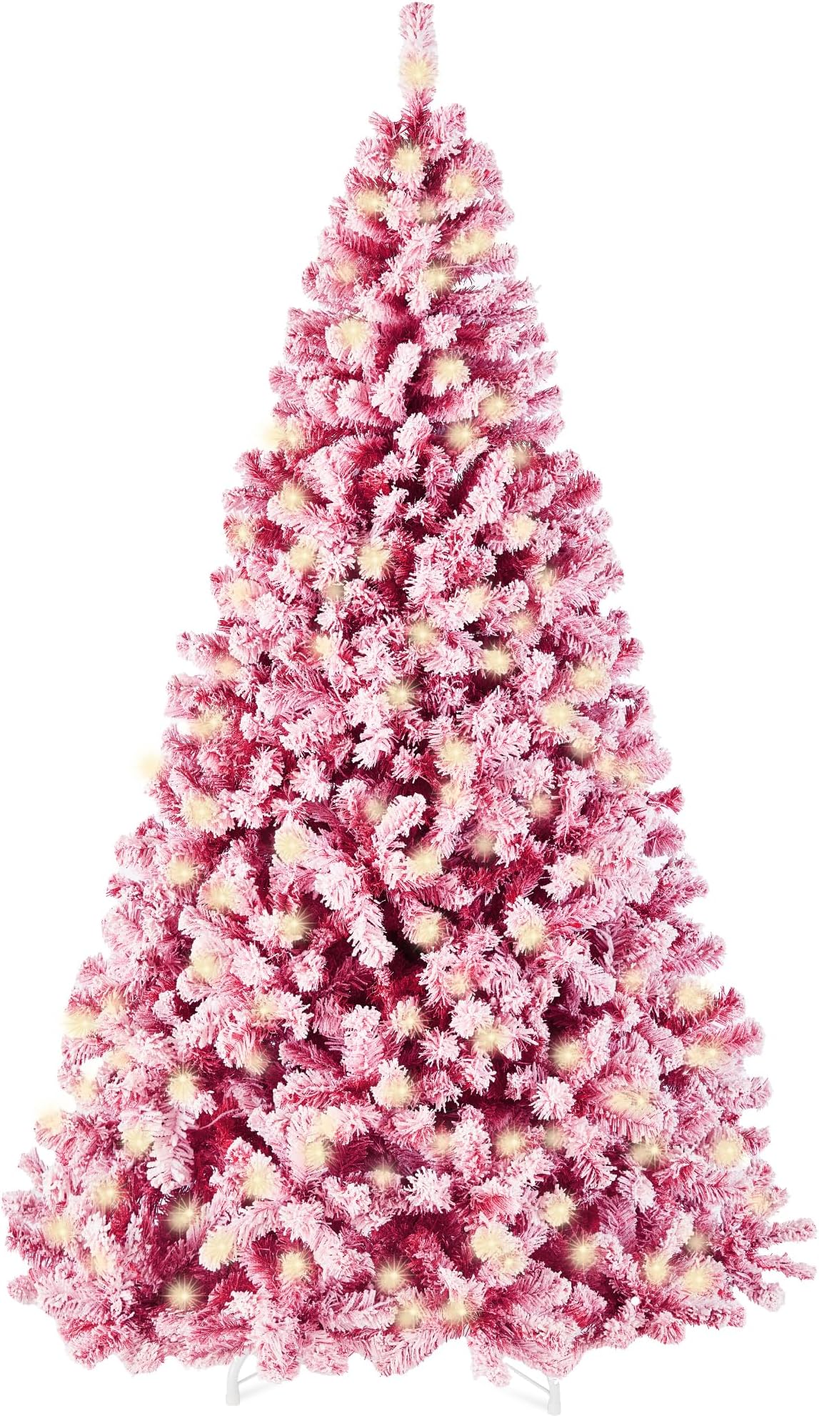 Amazon.com: Best Choice Products 6ft Pre-Lit Pink Christmas Tree ...